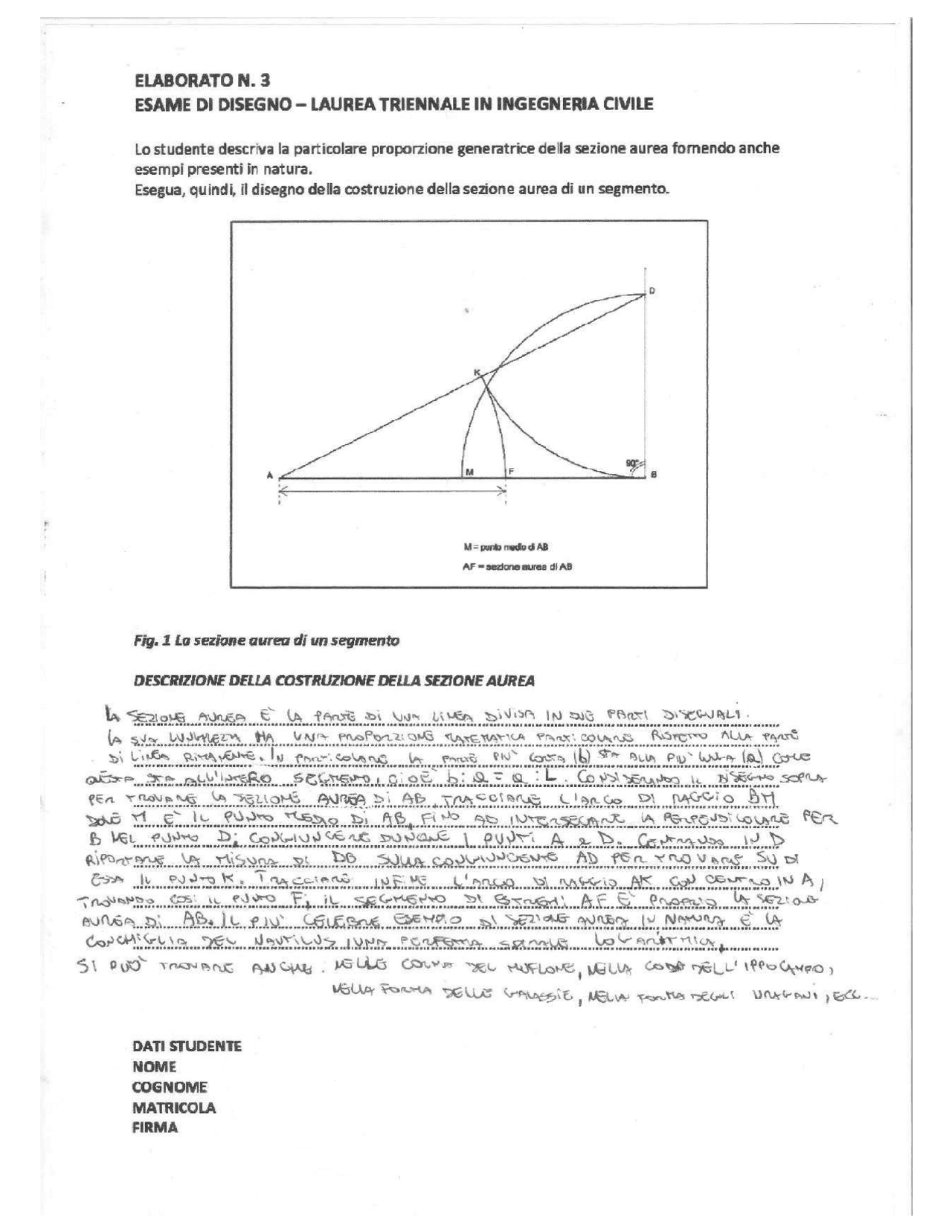 Elaborato 3 Disegno Corretto E Superato Docsity