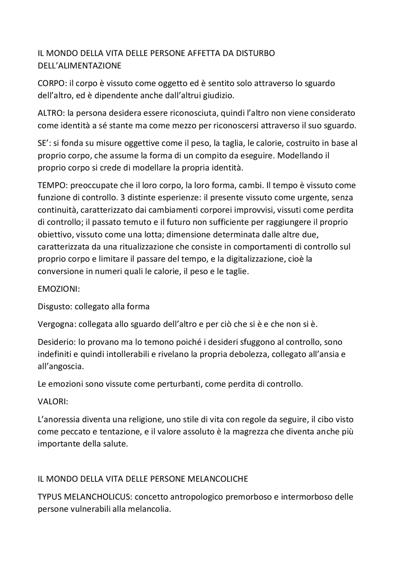 Domande Sul Testo Mondi Psicopatologici Docsity