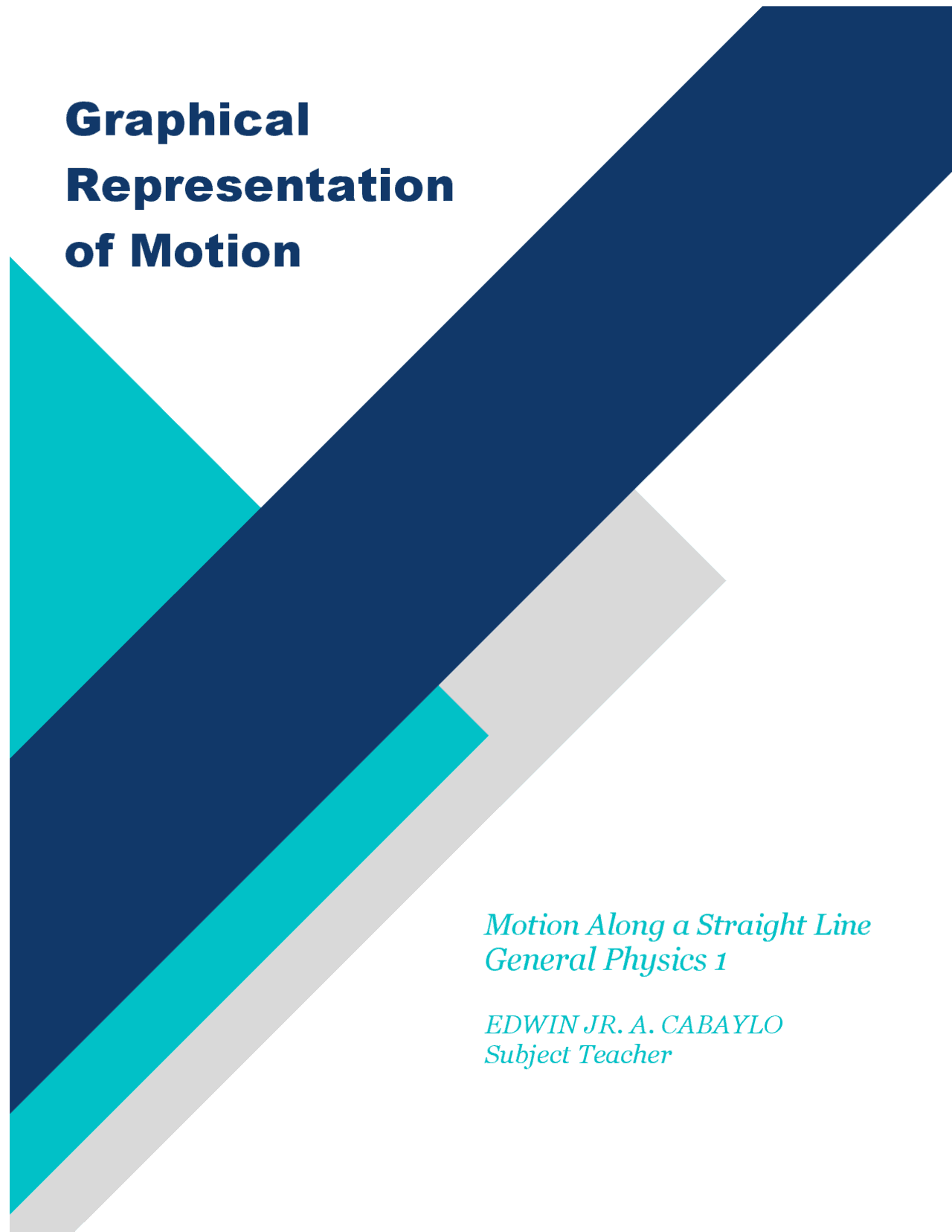 Graphical Representation of Motion - Docsity