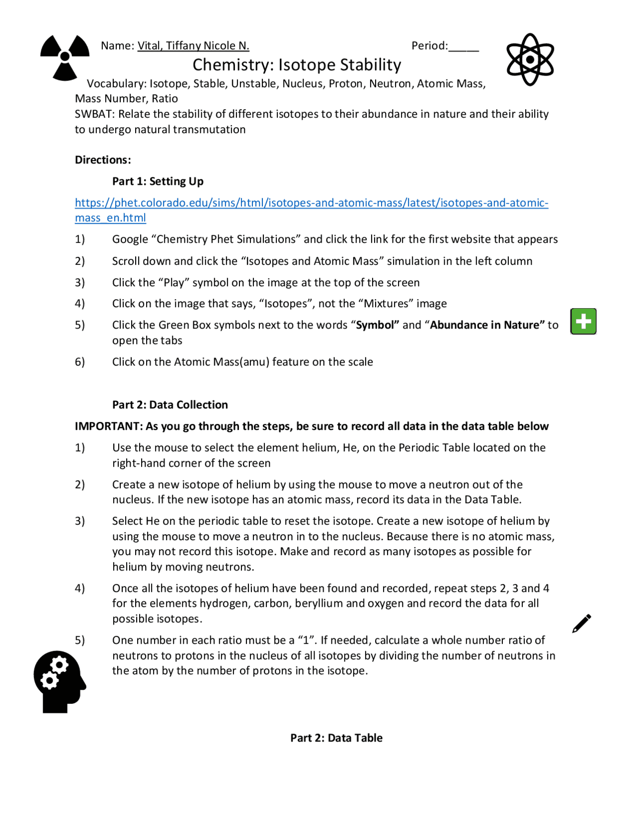 Isotope Stability and Radioactivity - Docsity