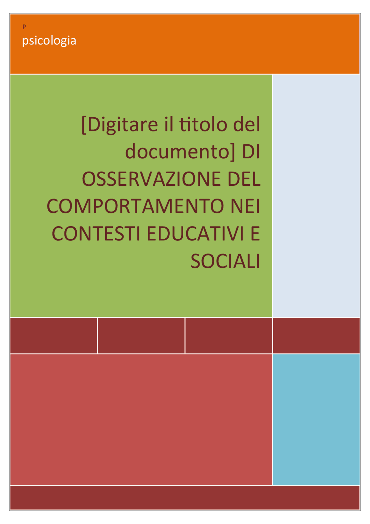Modelli E Tecniche Di Osservazione Del Comportamento Nei Contesti