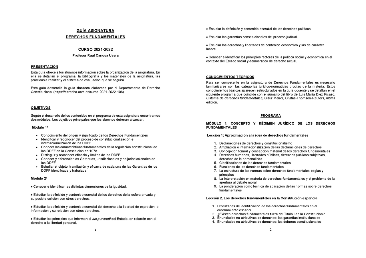 Programa De La Asignatura Ddff Esquemas Y Mapas Conceptuales De