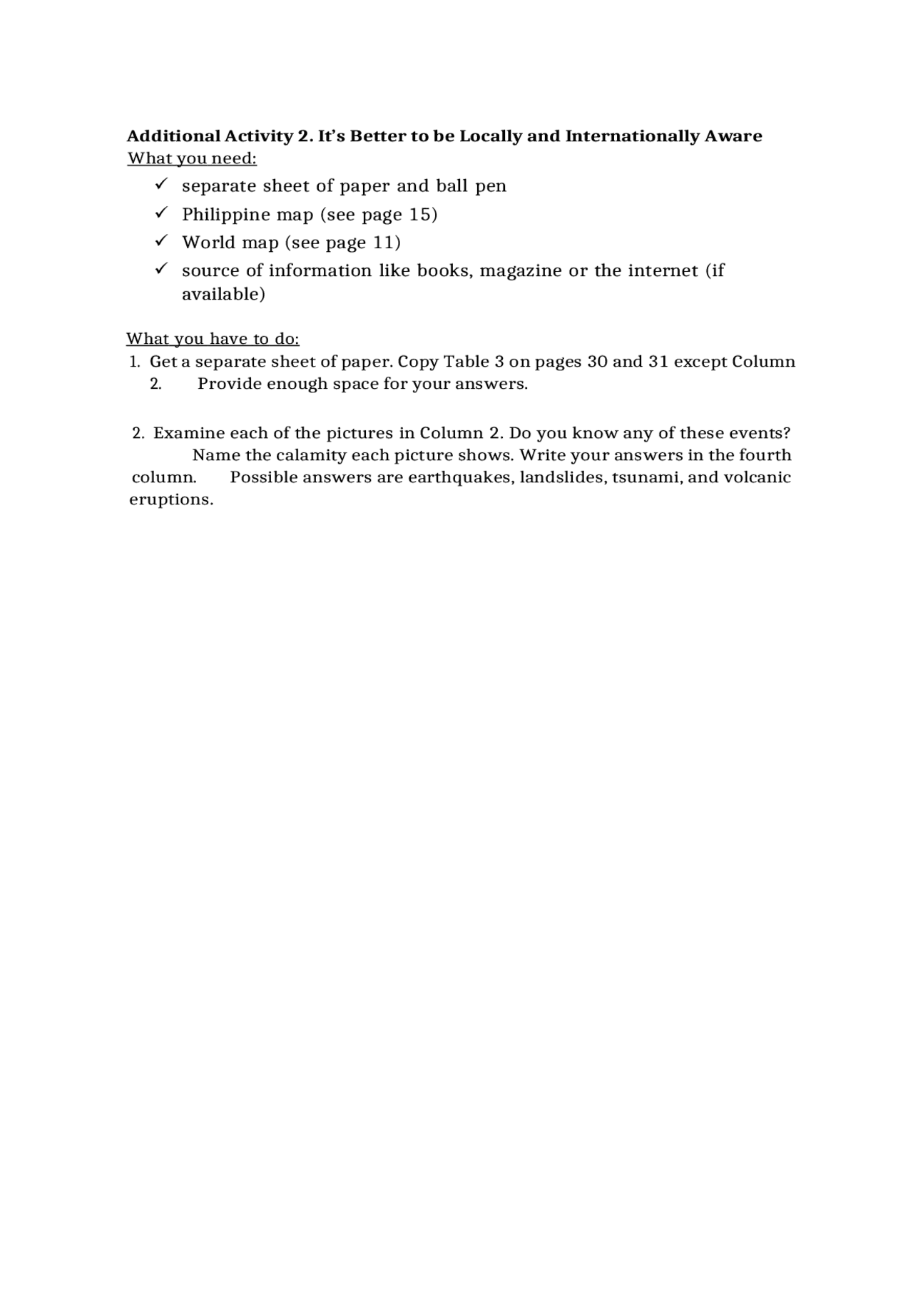 Add Activity In Science Docsity