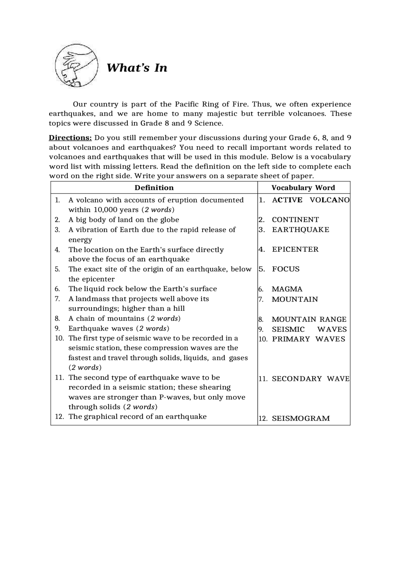 Exercises And Notes Docsity