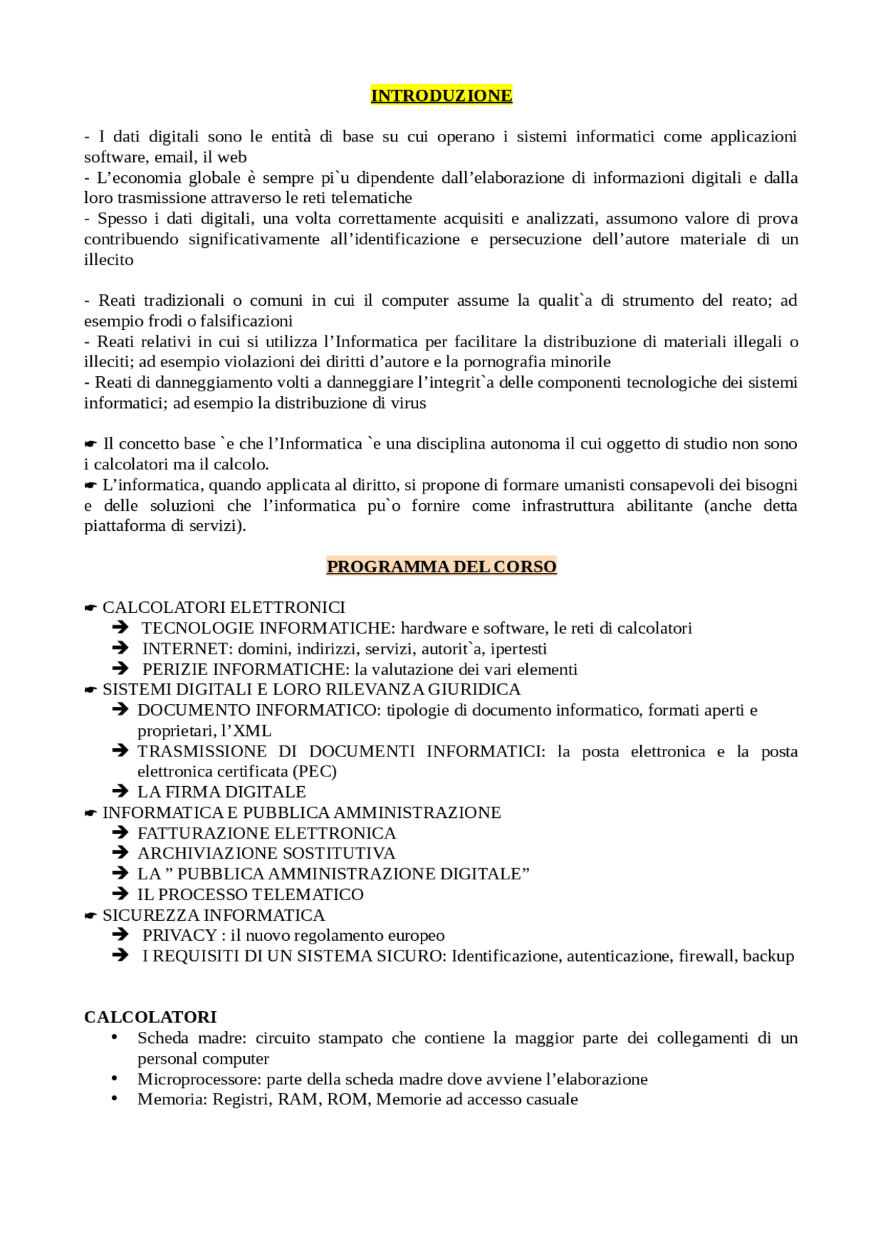 Informatica Appunti Univr Docsity