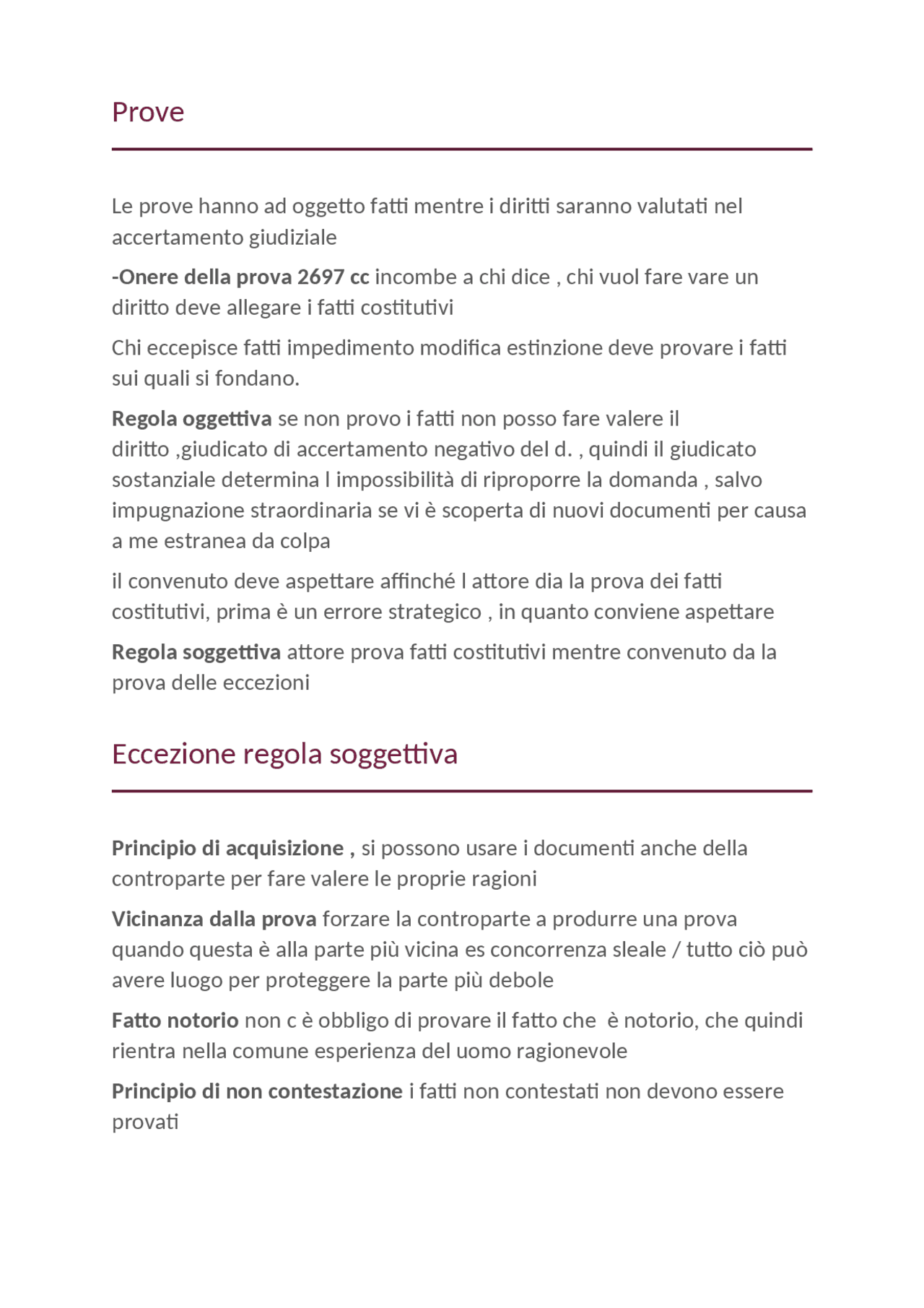 Onere Della Prova Con Diversi Esempi Confacenti Alla Individuazione Dei