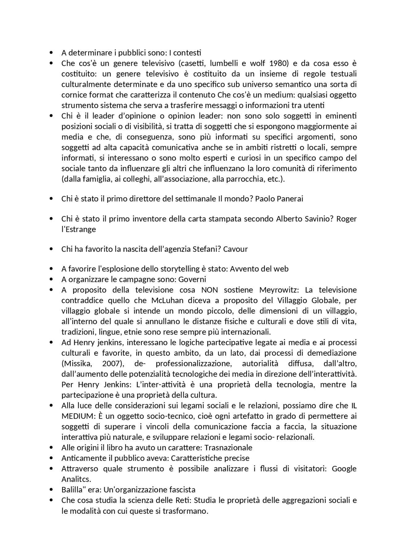 Teoria E Tecnica Della Comunicazione Docsity