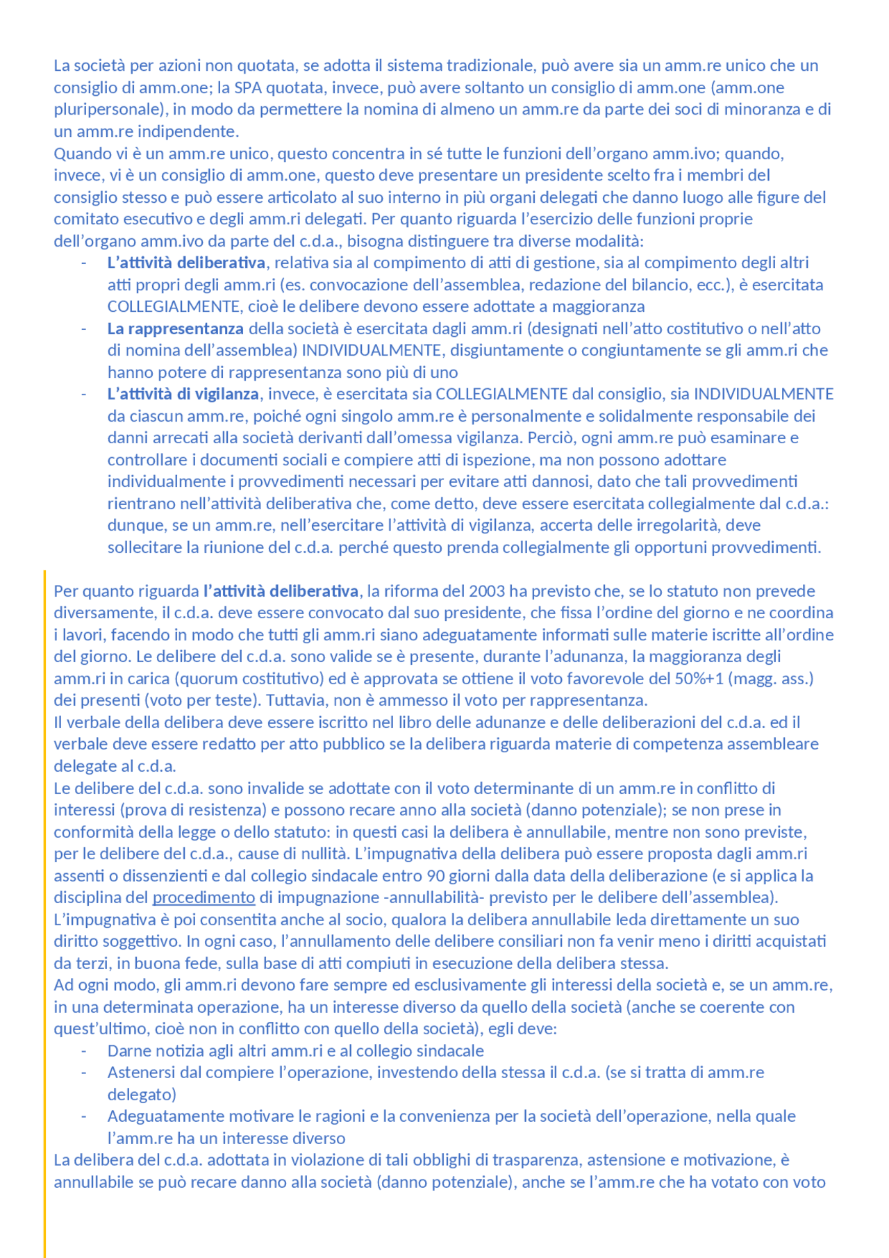 Riassunto Sistemi Di Amministrazione Nelle Società Docsity