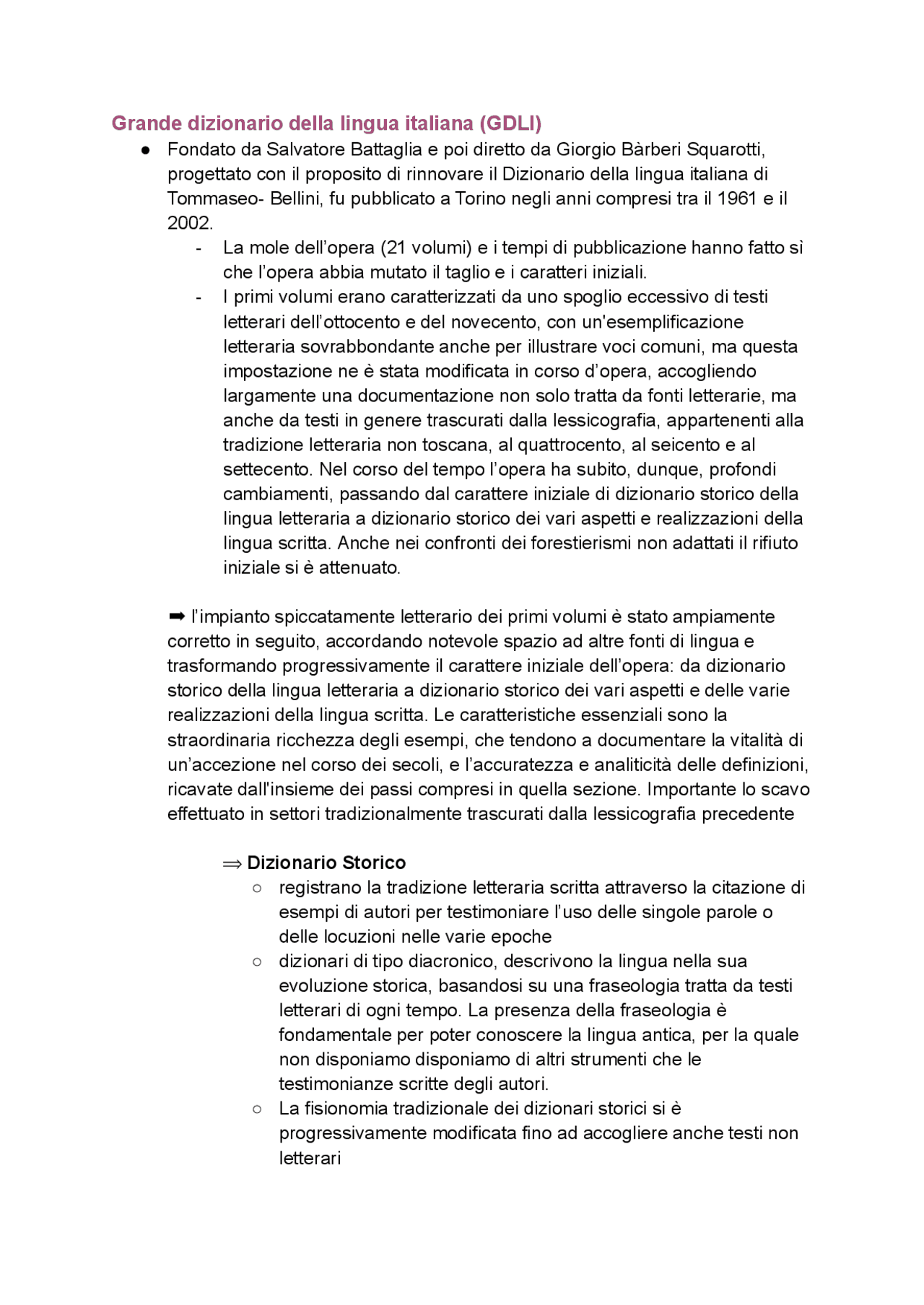 Tipologie Di Dizionari Docsity