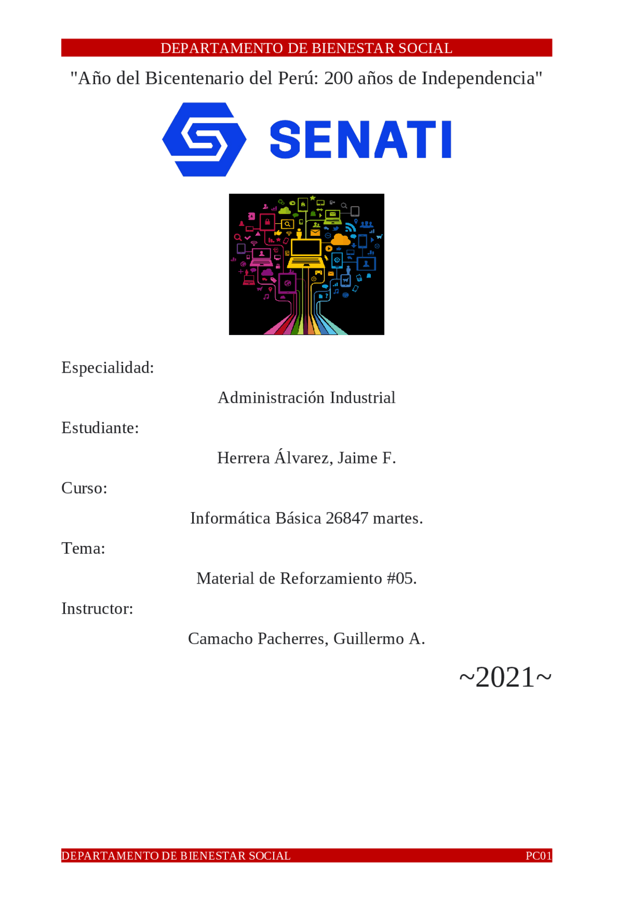 Material De Reforzamiento De Informática Básica Apuntes De