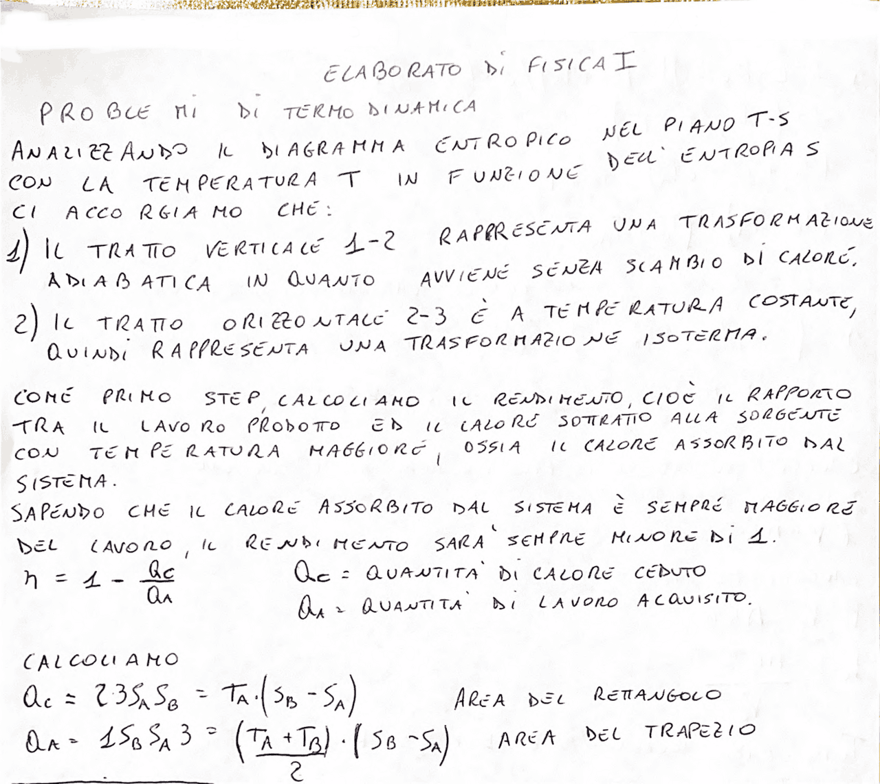 Elaborato di fisica corretto Mercatorum | Prove d'esame di Fisica | Docsity