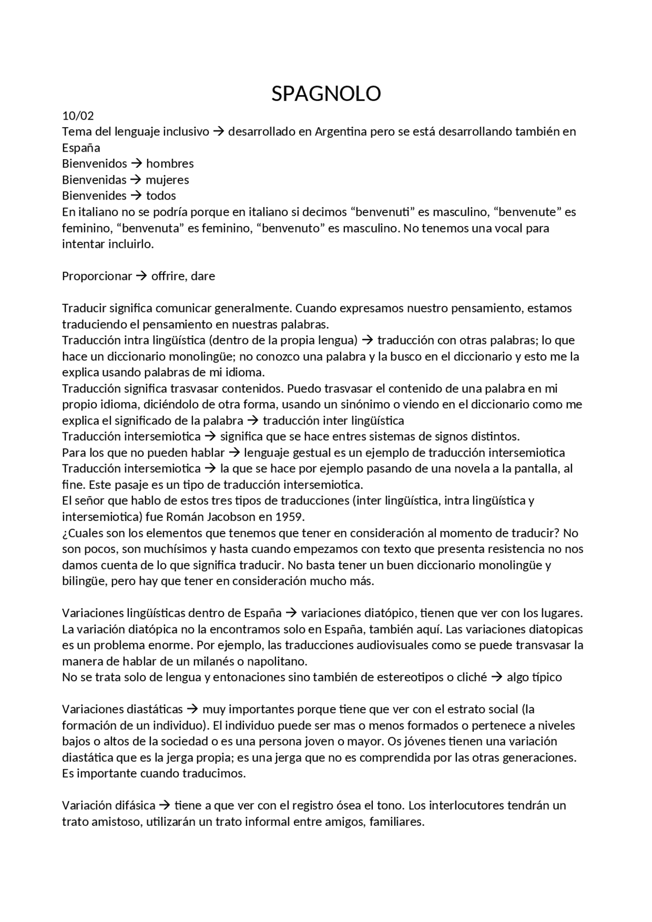 Appunti Lingua Spagnola 3 Docsity