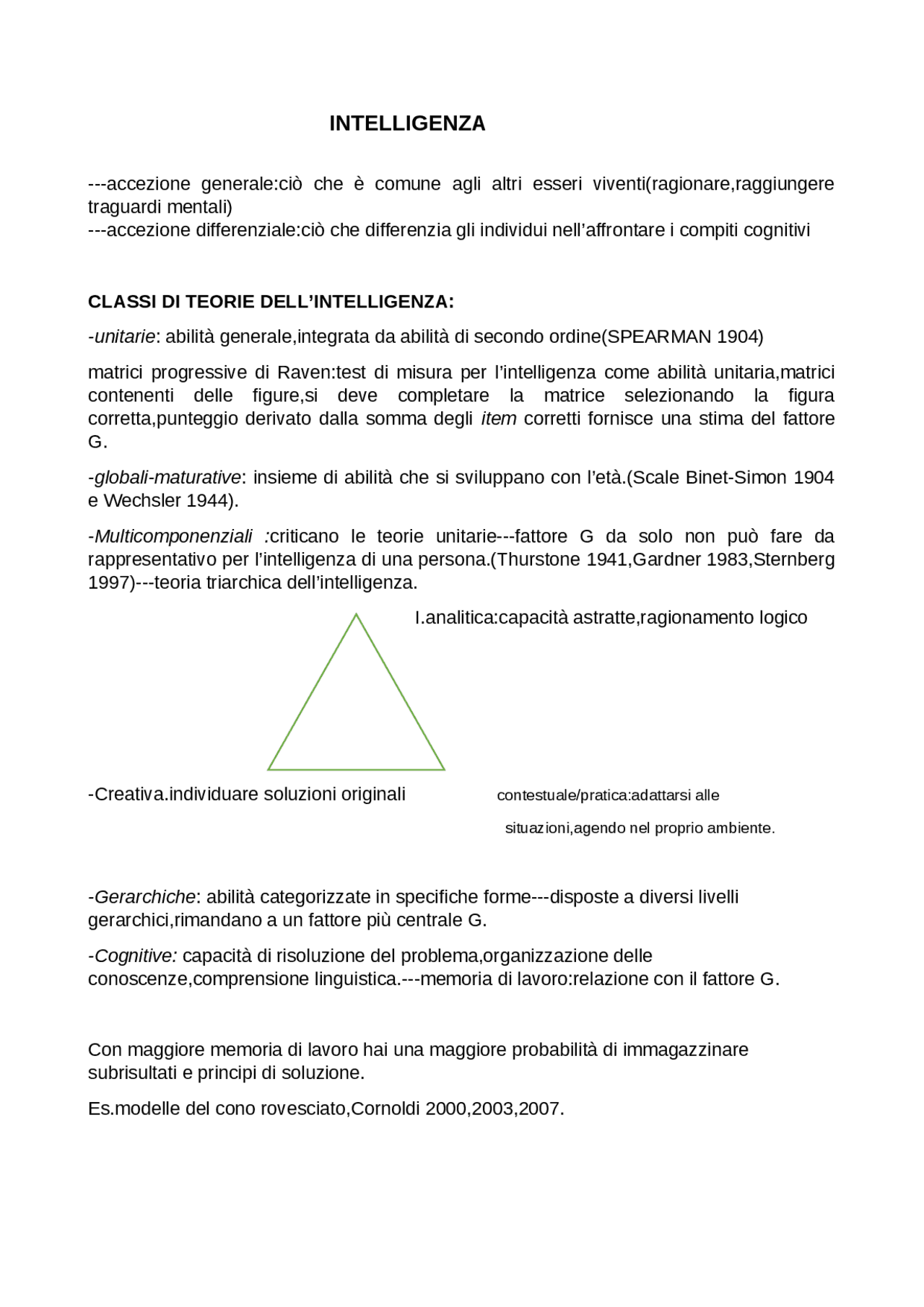 Riassunto Intelligenza Docsity