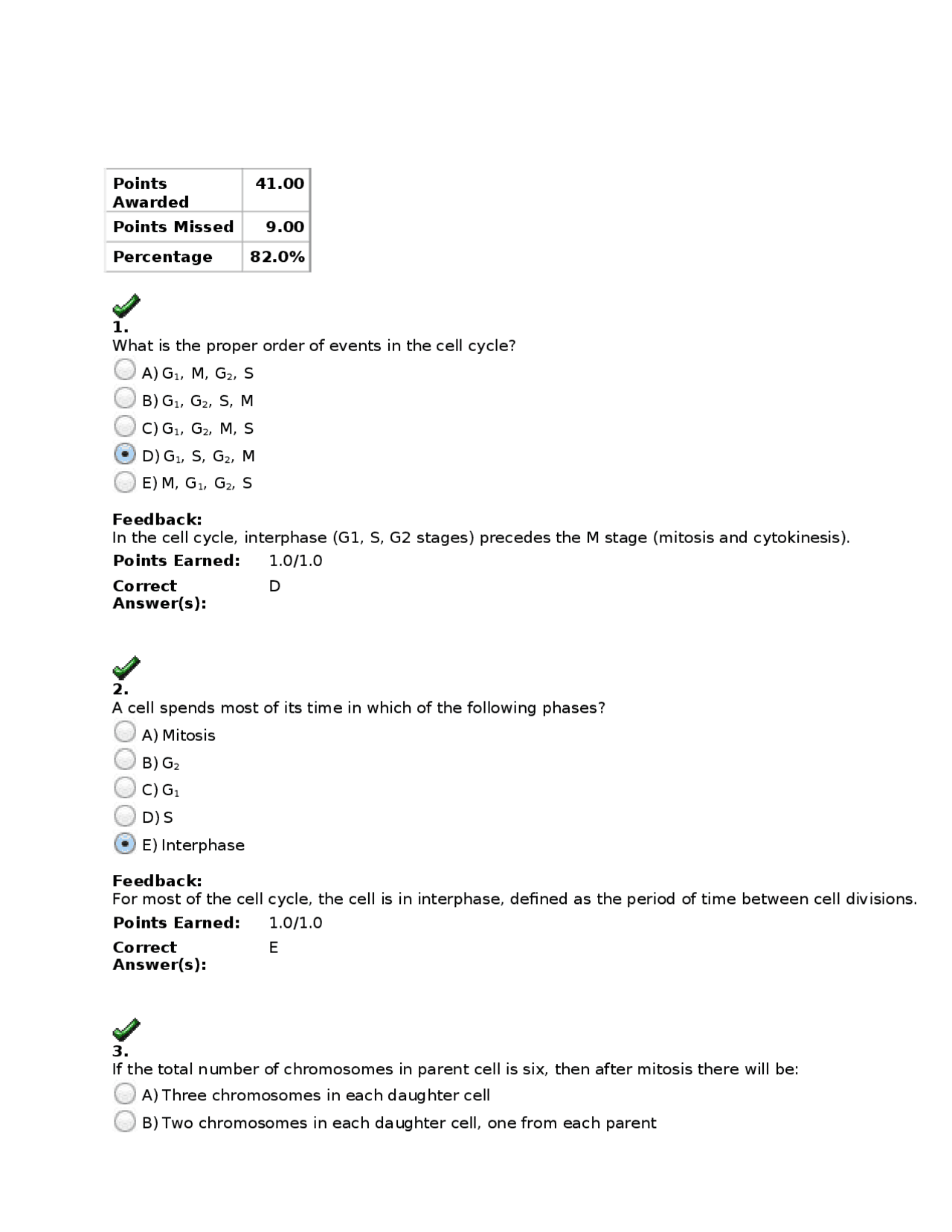 Biol 1408 Biol 1408 Exam 3 Quiz And Answers Docsity