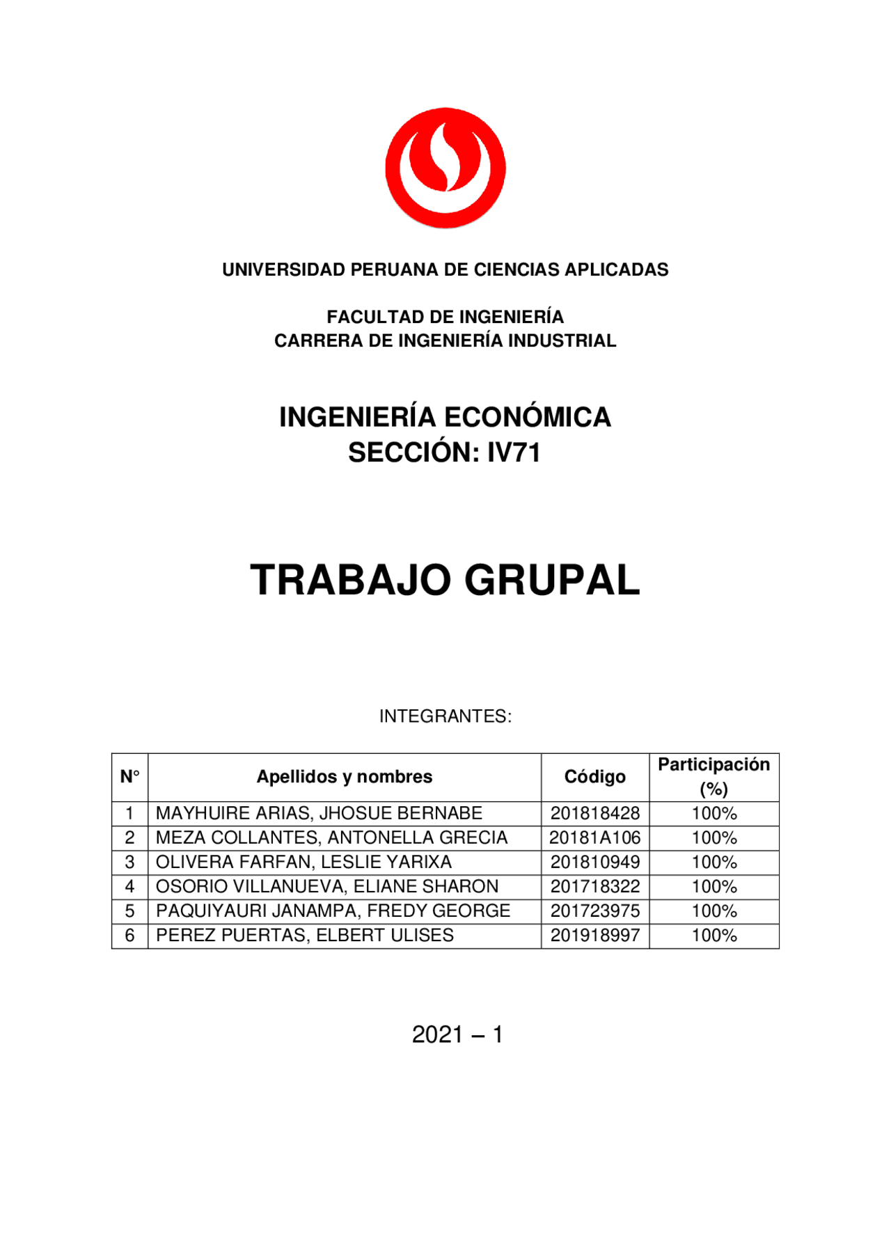 Trabajo Final INGECO - Docsity