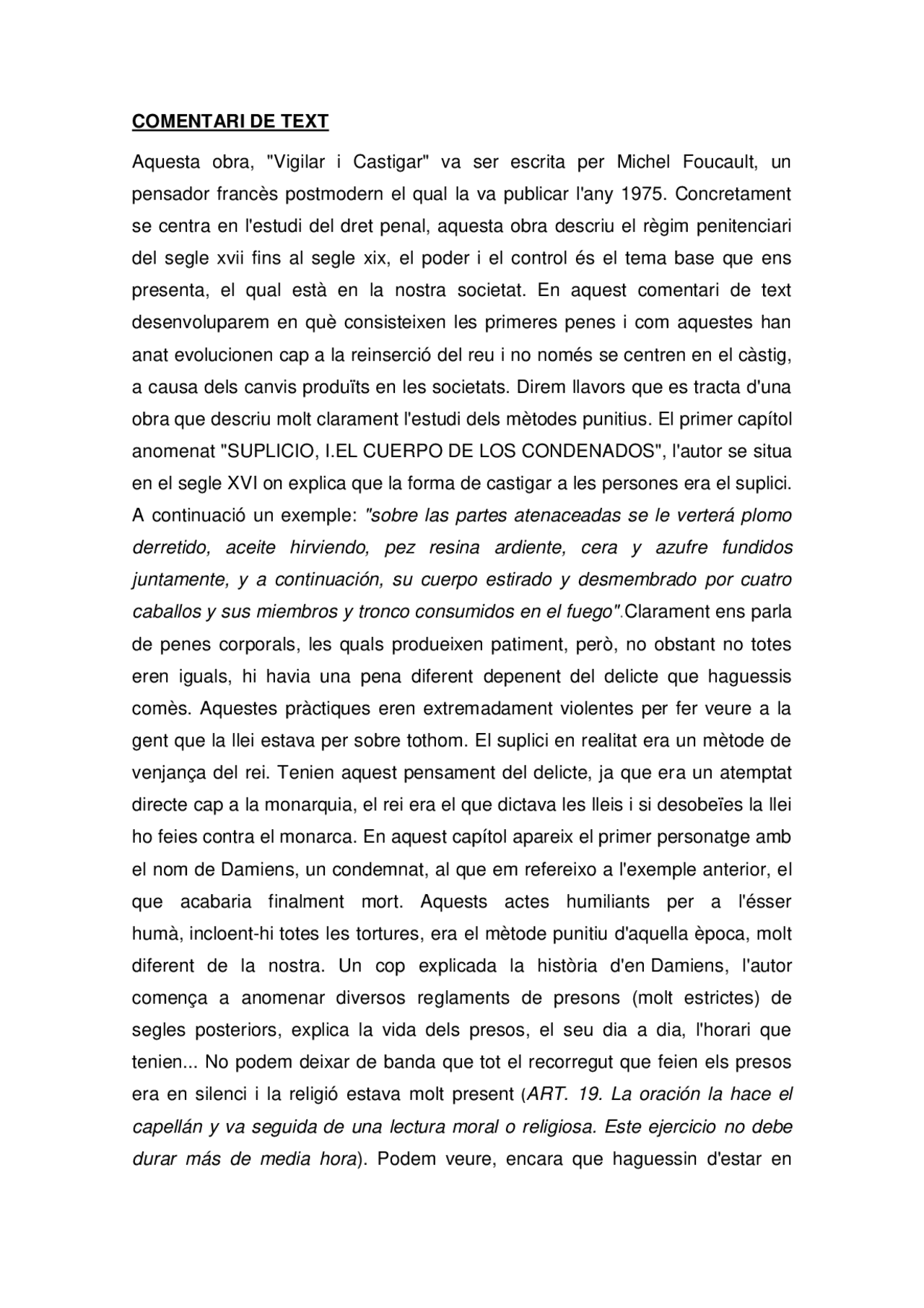 Historia Del Dret En Dret Penal Docsity