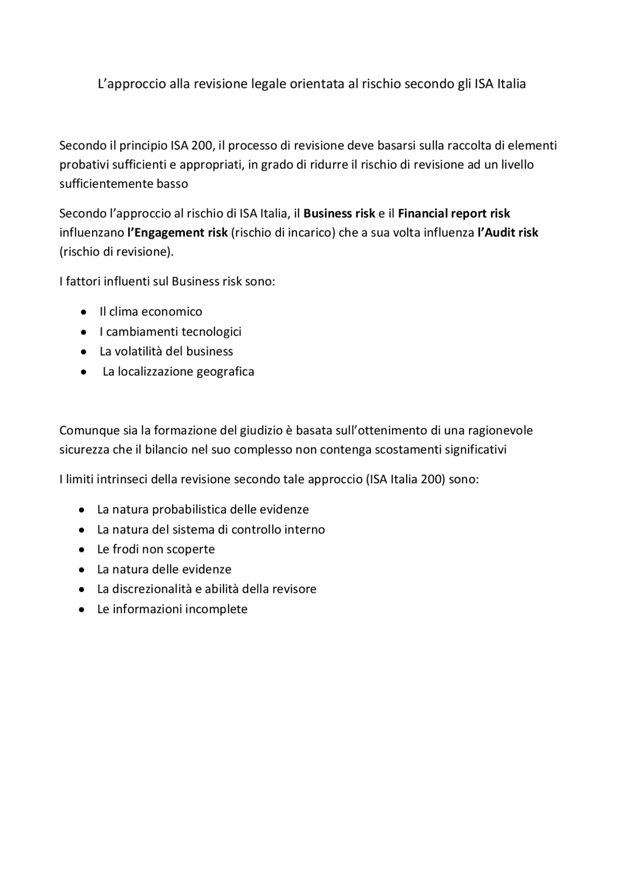 Revisione Aziendale Docsity