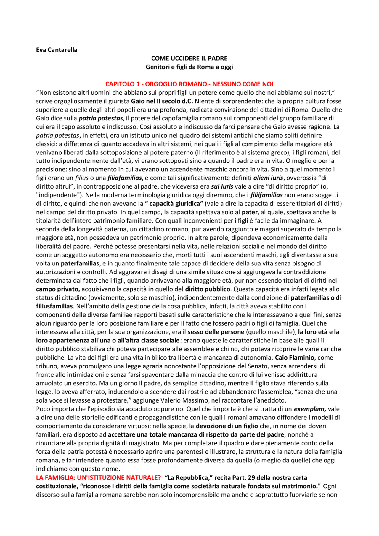 Come Uccidere Il Padre Docsity