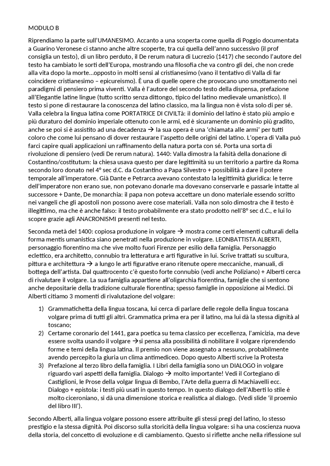 Appunti Modulo B 2020 21 Unimi Baldassarri Docsity