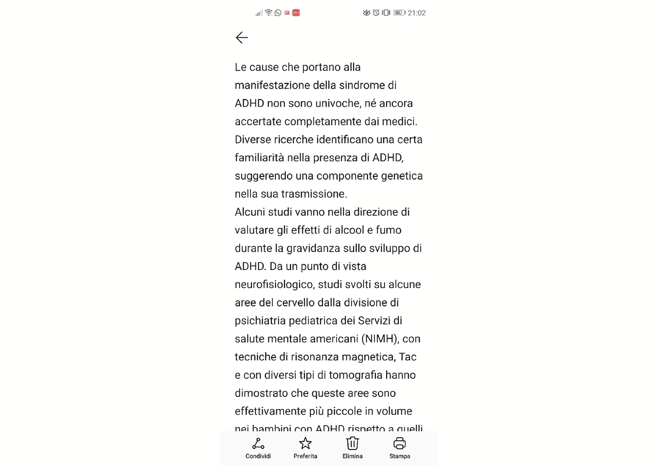 Cause Parte 1 Adhd Nei Bambini Docsity
