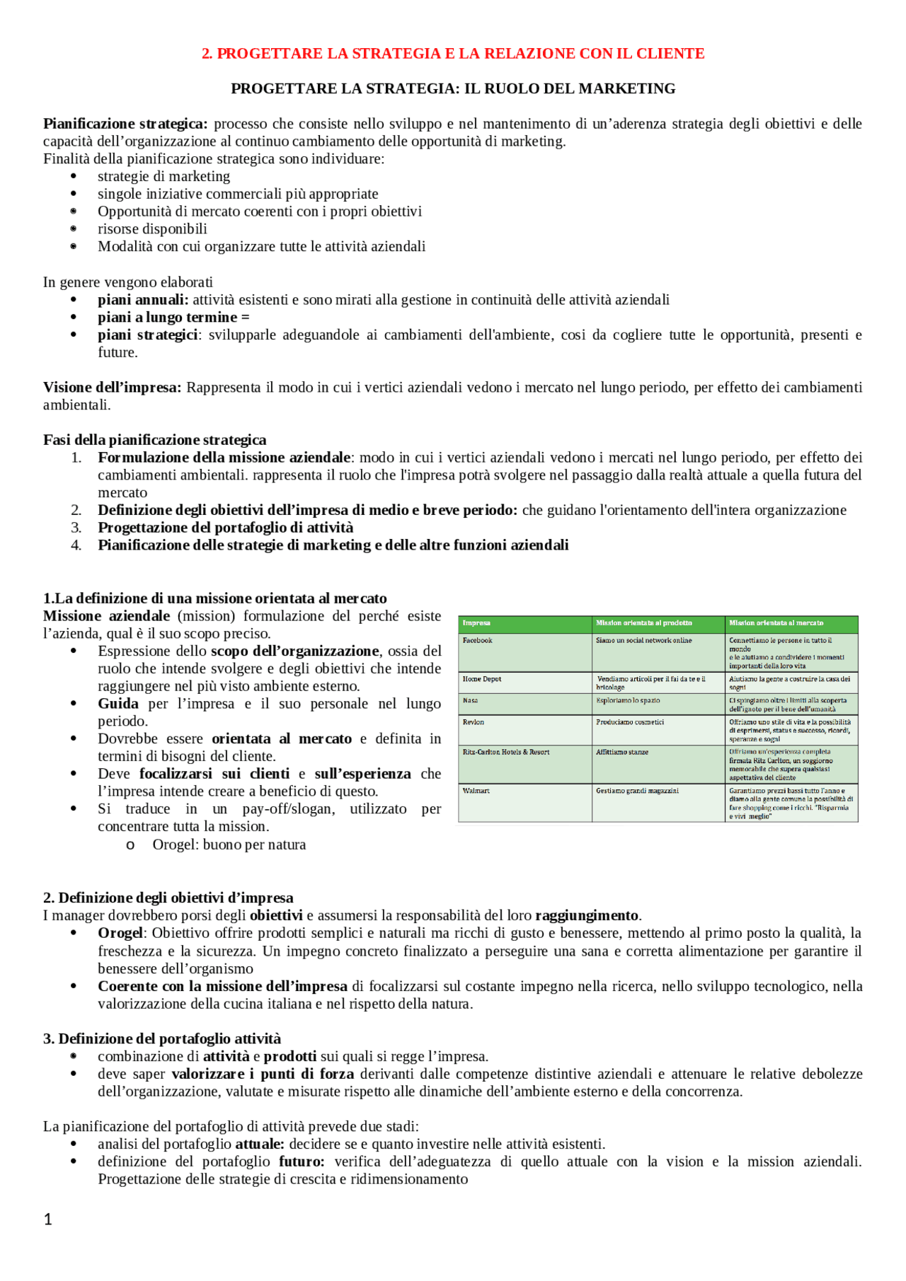 Riassunto Capitolo 2 Principi Di Marketing Docsity