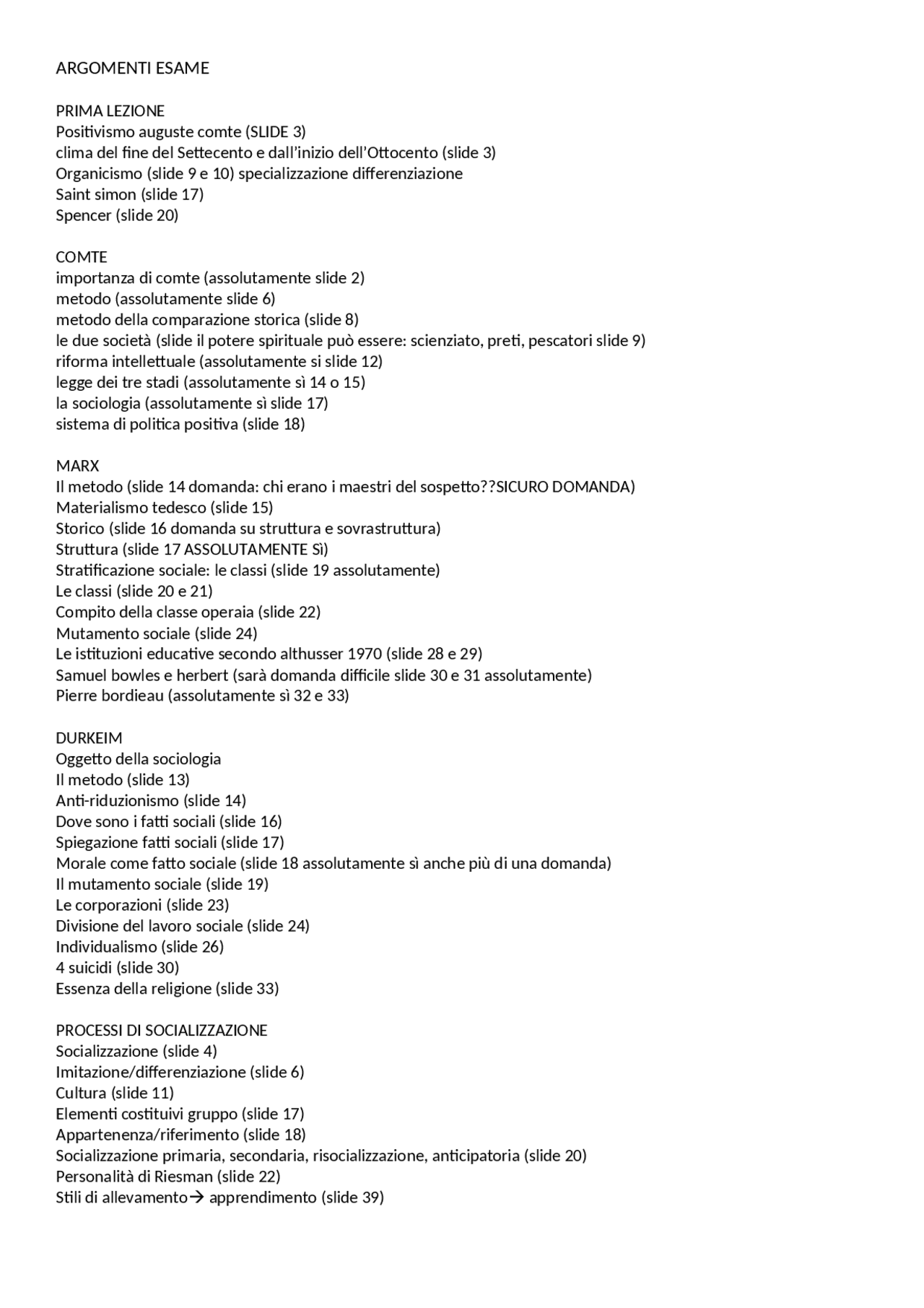 Appunti Di Sociologia Docsity