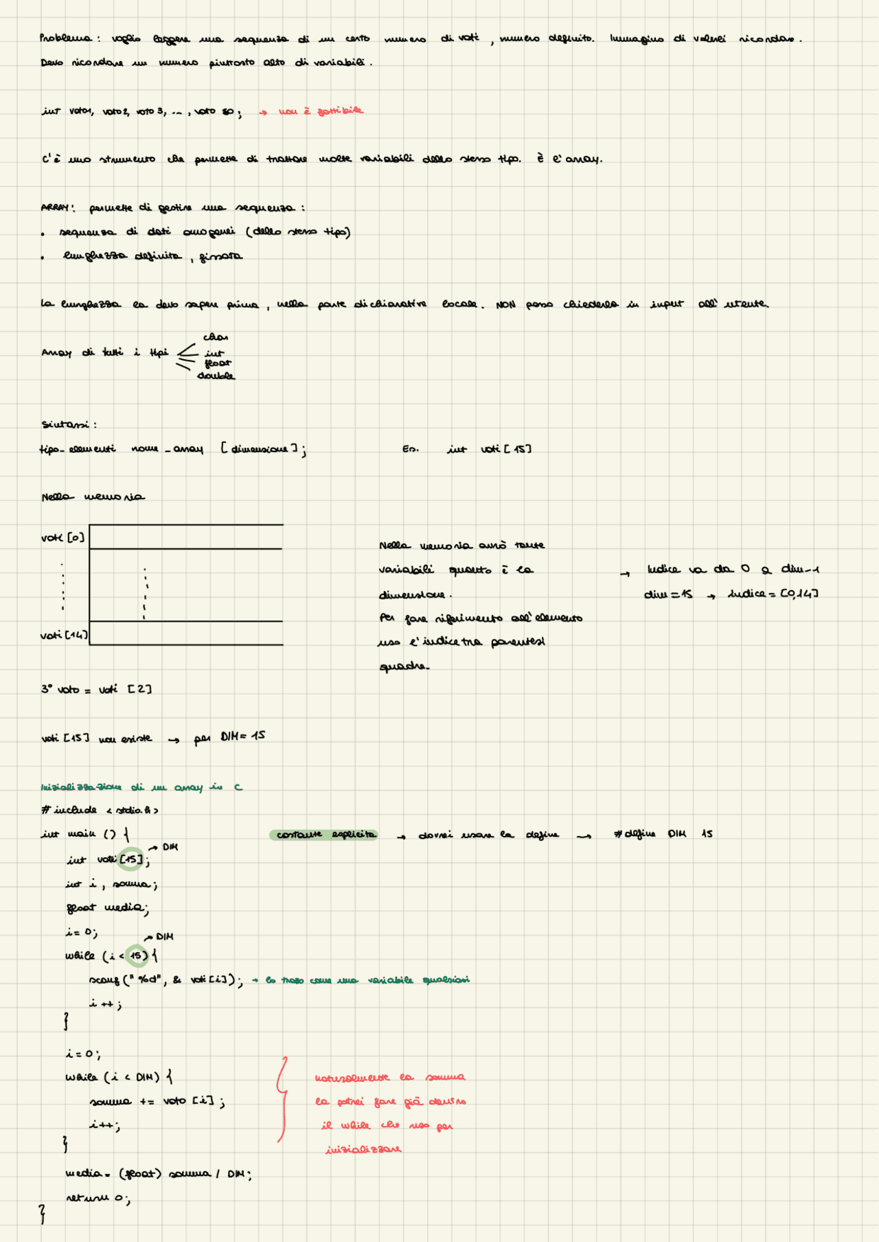 Array Stringhe E Matrici Docsity