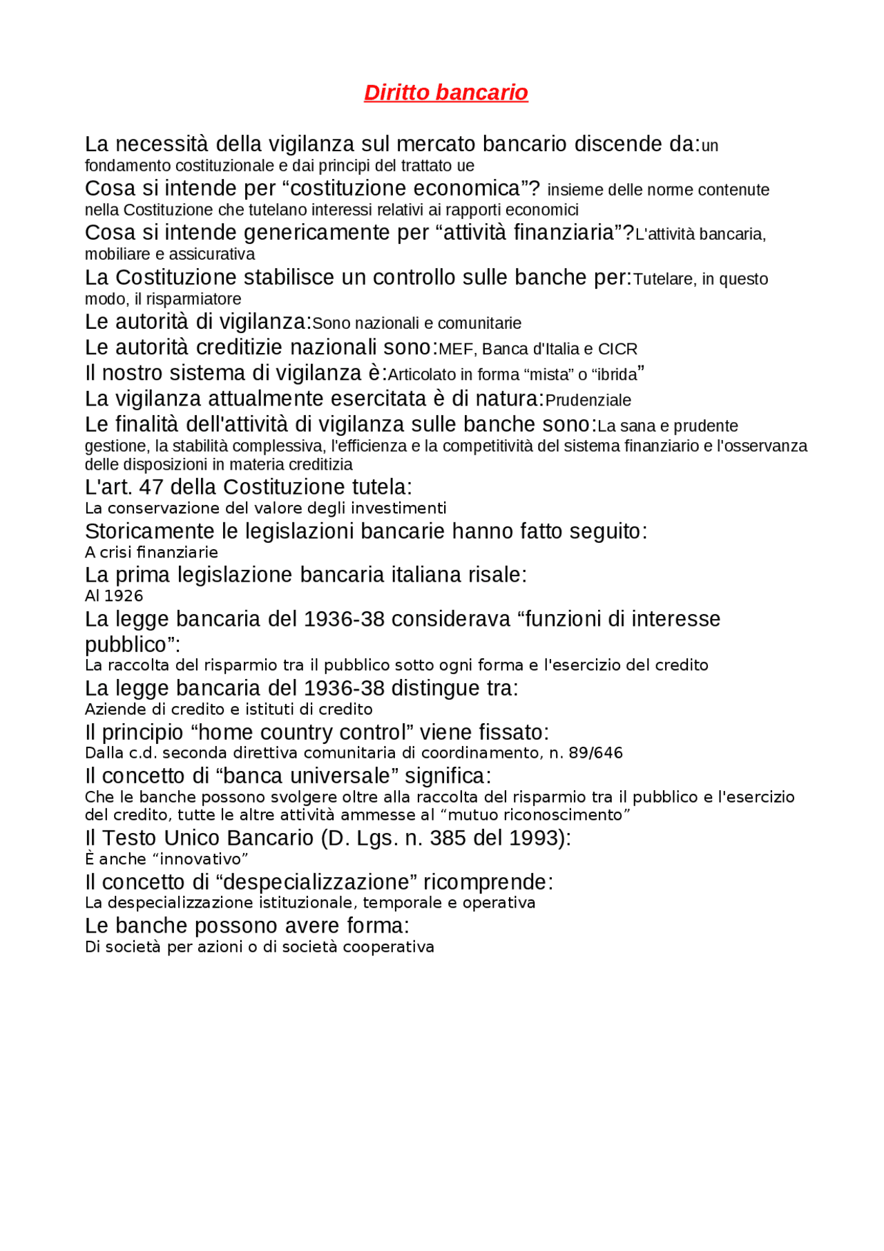 Diritto Bancario Scienze Giuridiche L 14 Mercatorum Docsity