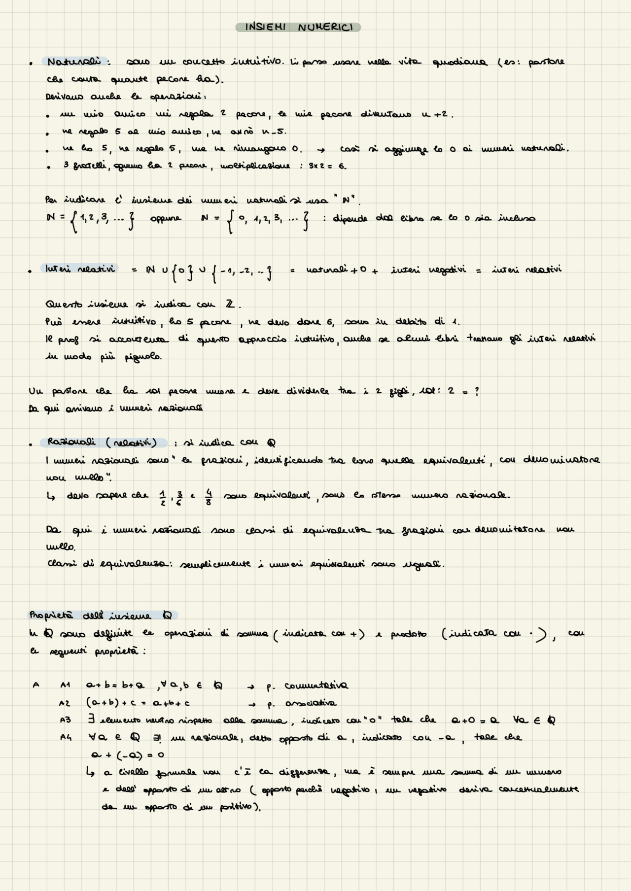 Insiemi Numerici Numeri Complessi Docsity