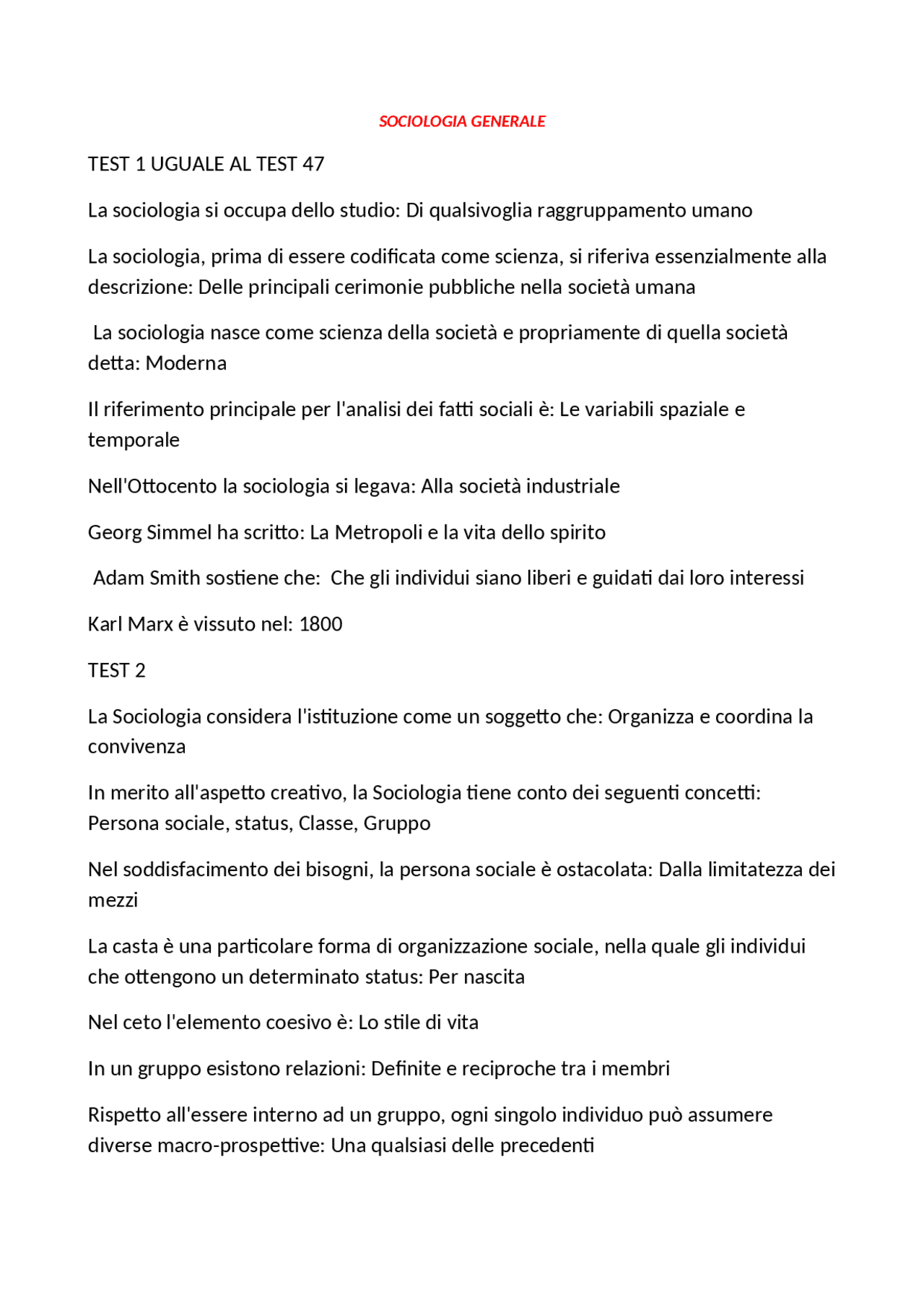 Sociologia Generale Scienze E Tecniche Psicologiche Lm 24 Mercatorum