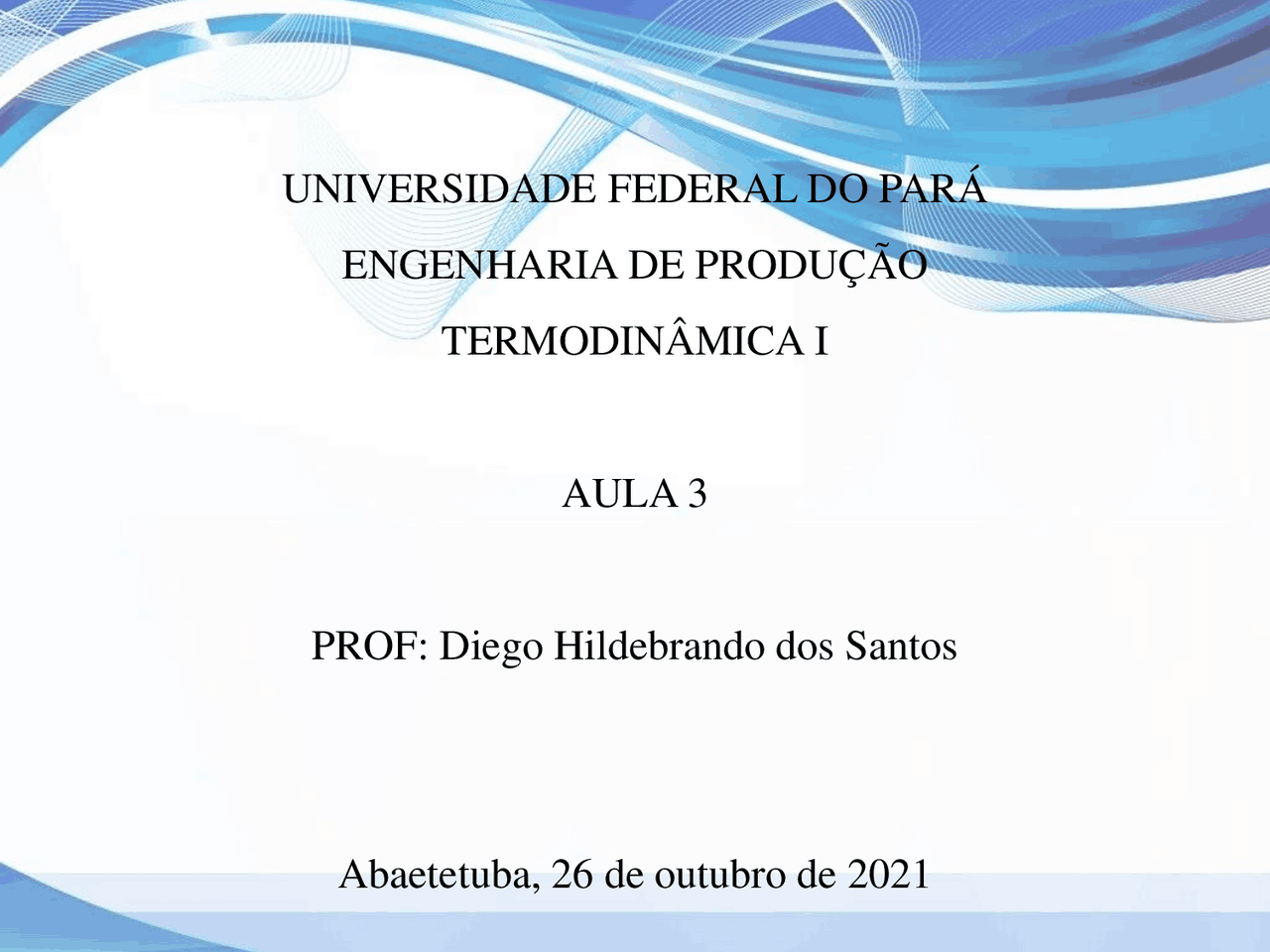 Termodinamica Aula 3 Docsity