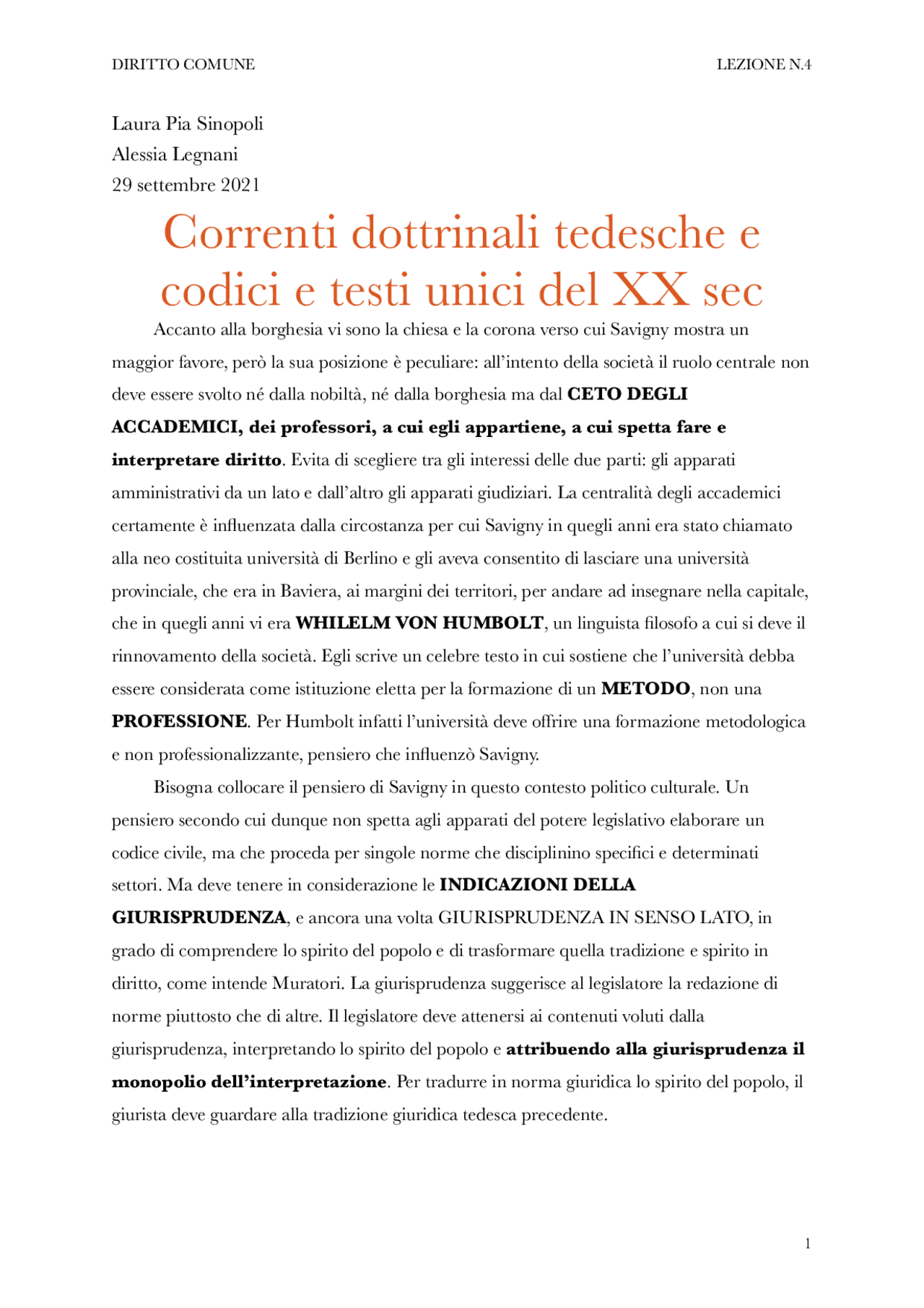 Quarta Lezione Di Diritto Comune Docsity