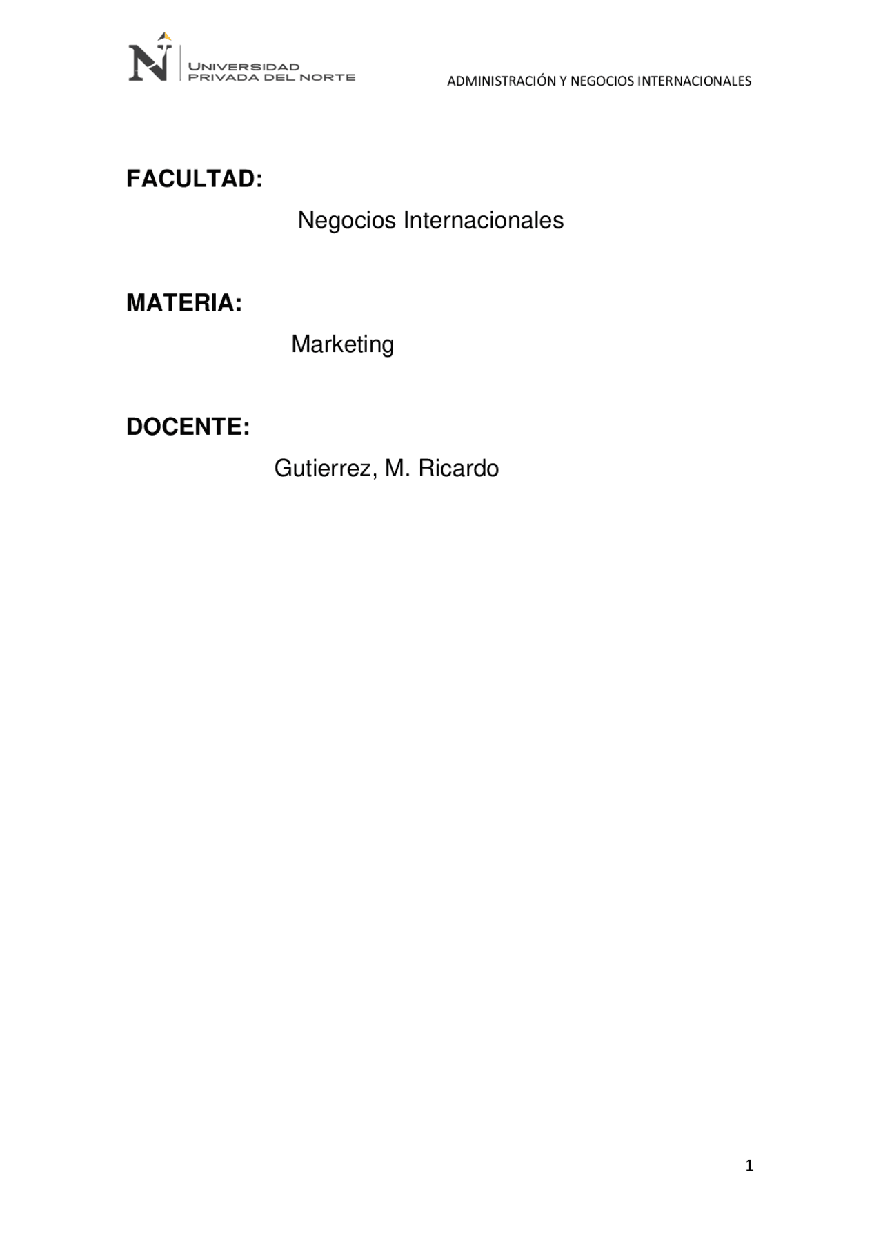 Informe De Marketing Docsity