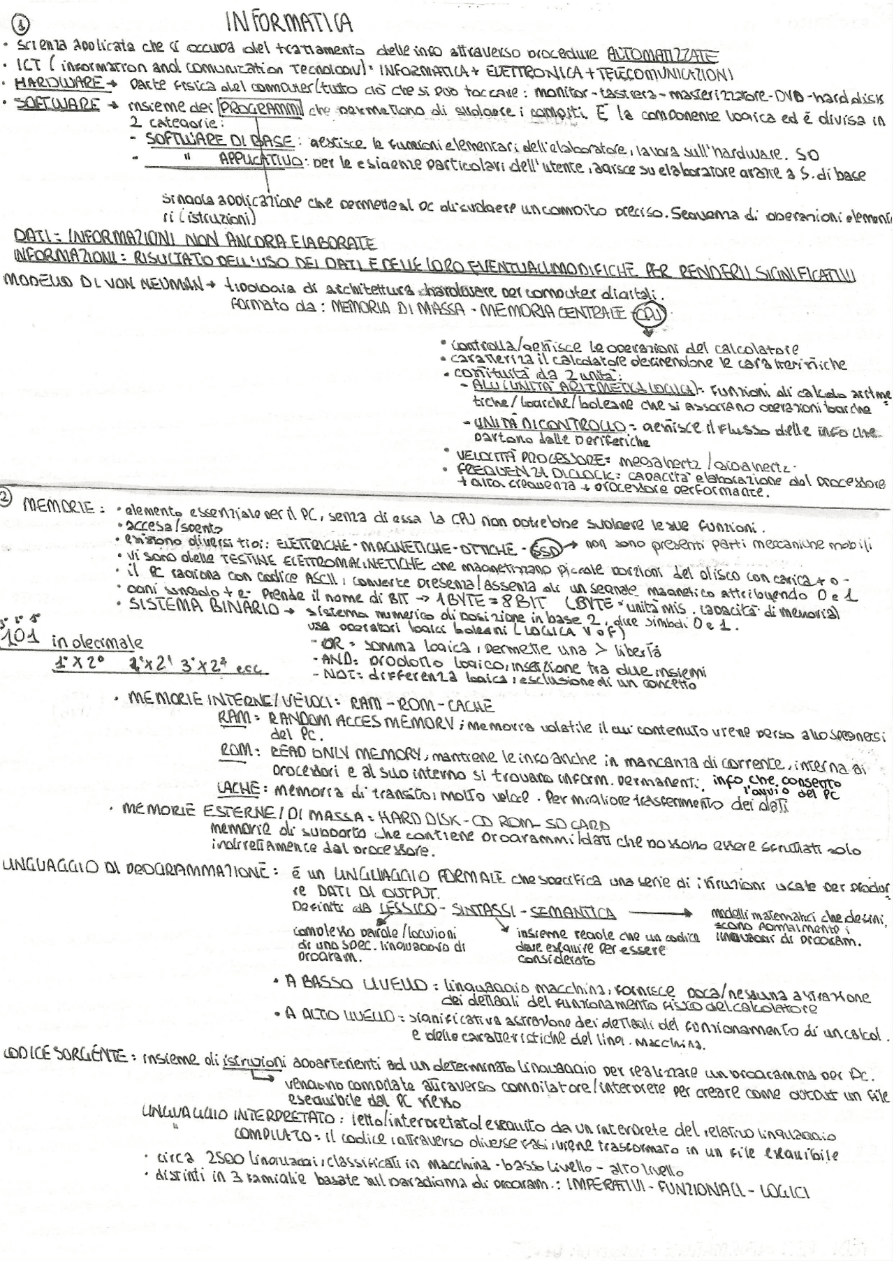 Schemi Per Esame Di Informatica Per Infermieristica Docsity