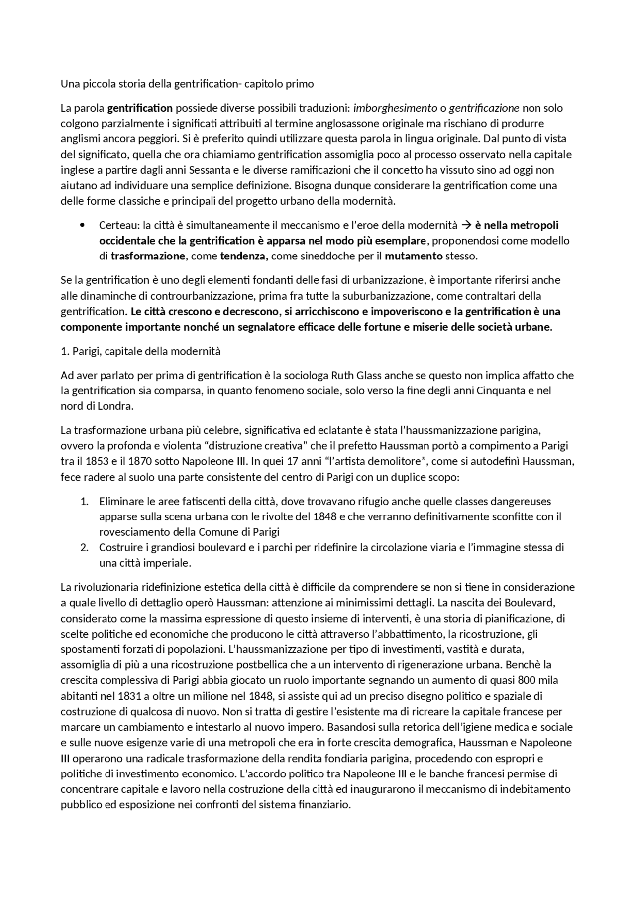 Riassunto Primi Quattro Capitoli Del Libro Docsity
