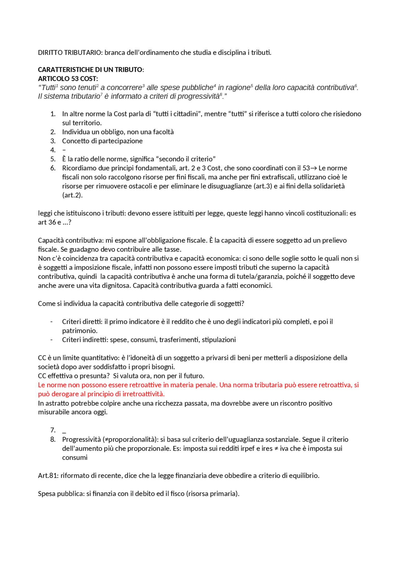 Appunti Diritto Tributario Docsity