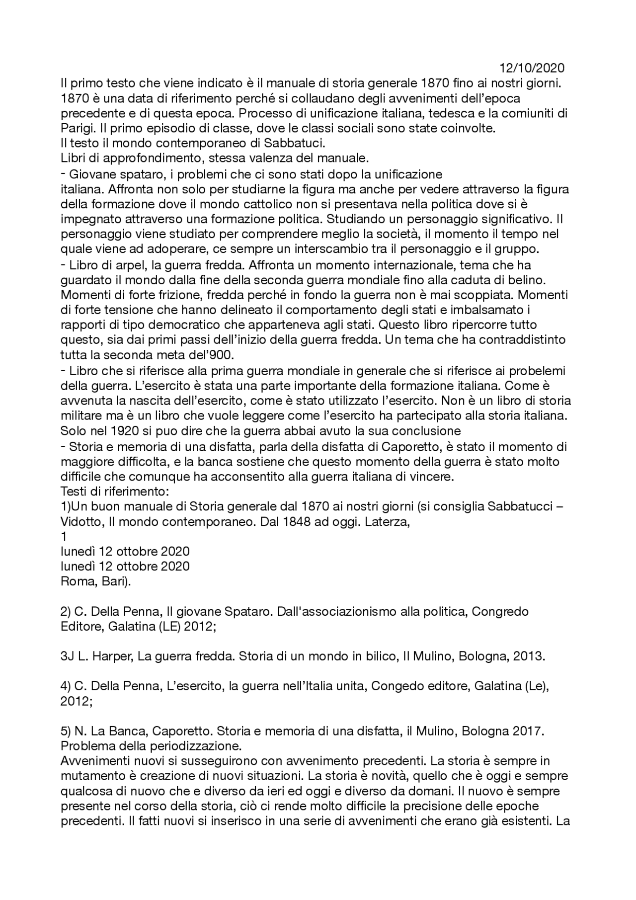 Appunti Storia Contemporanea Docsity