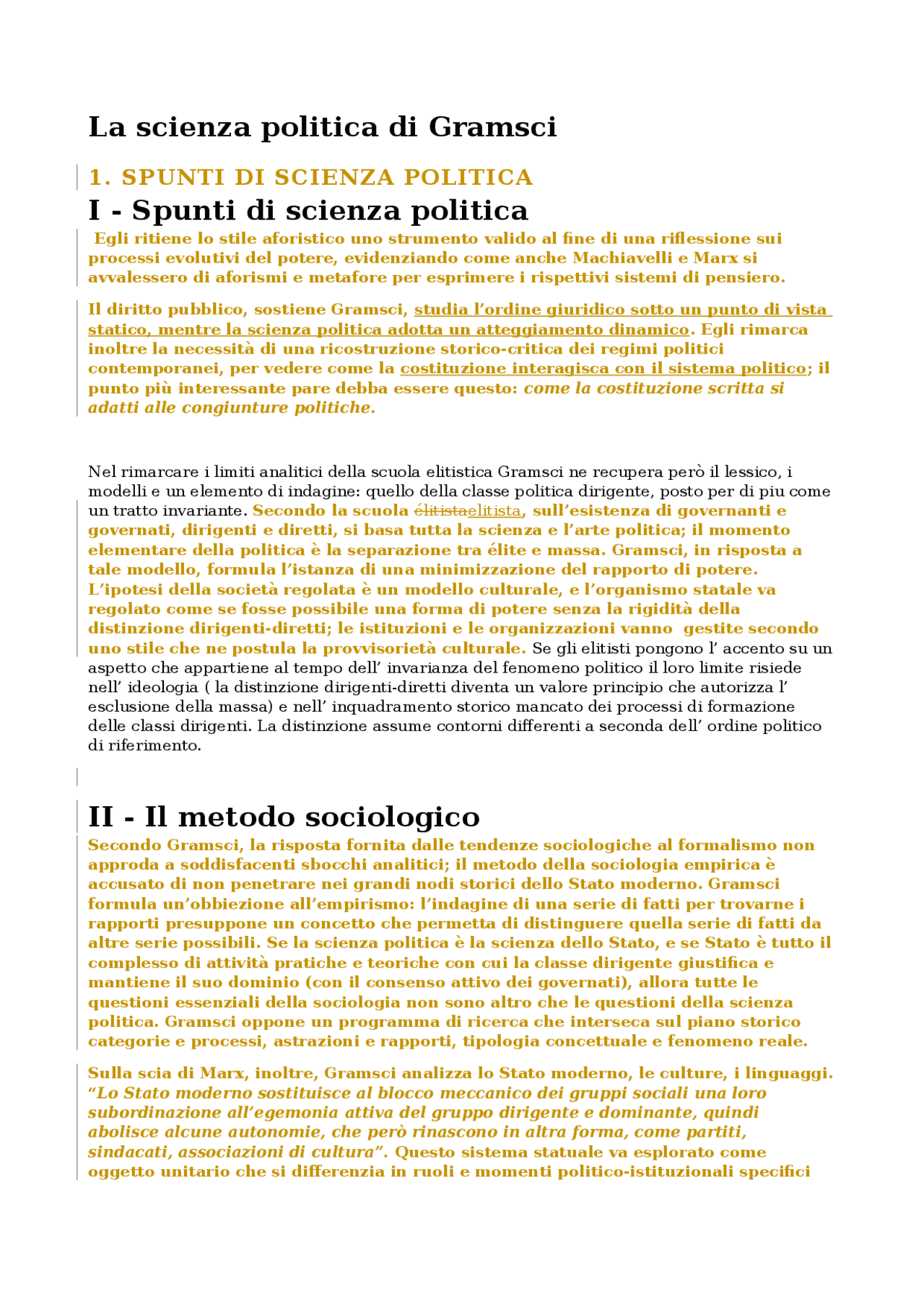 Appunti Esame Gramsci Docsity
