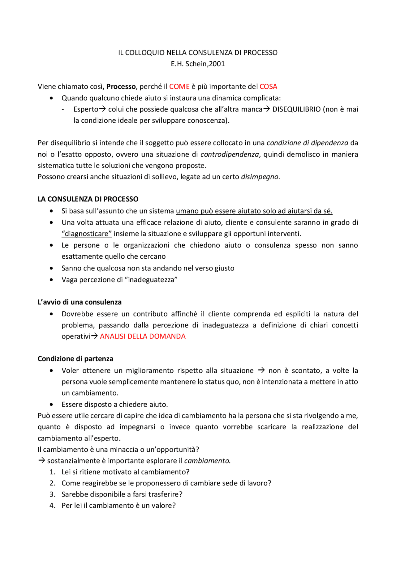 Consulenza Di Processo Docsity