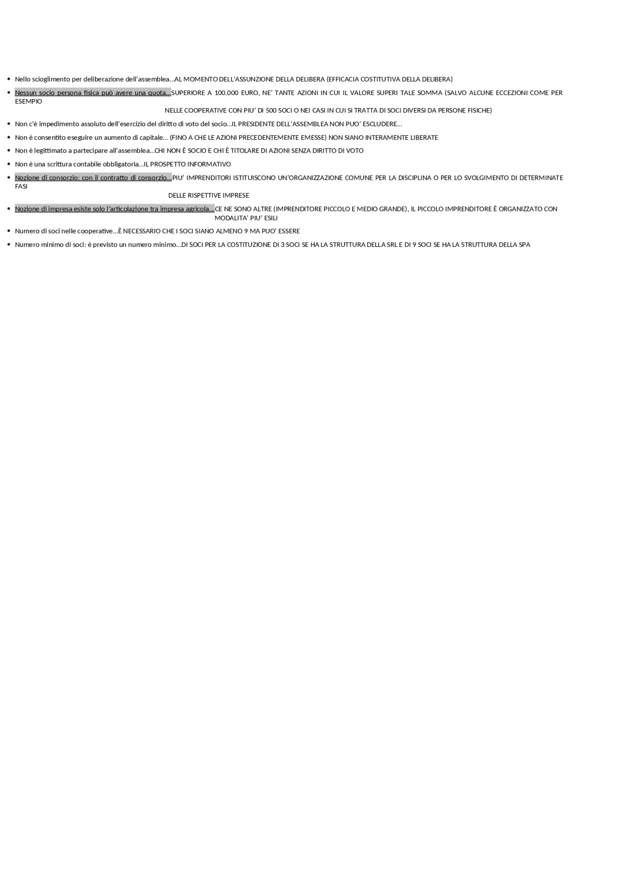Test Diritto Commerciale 2021 Docsity