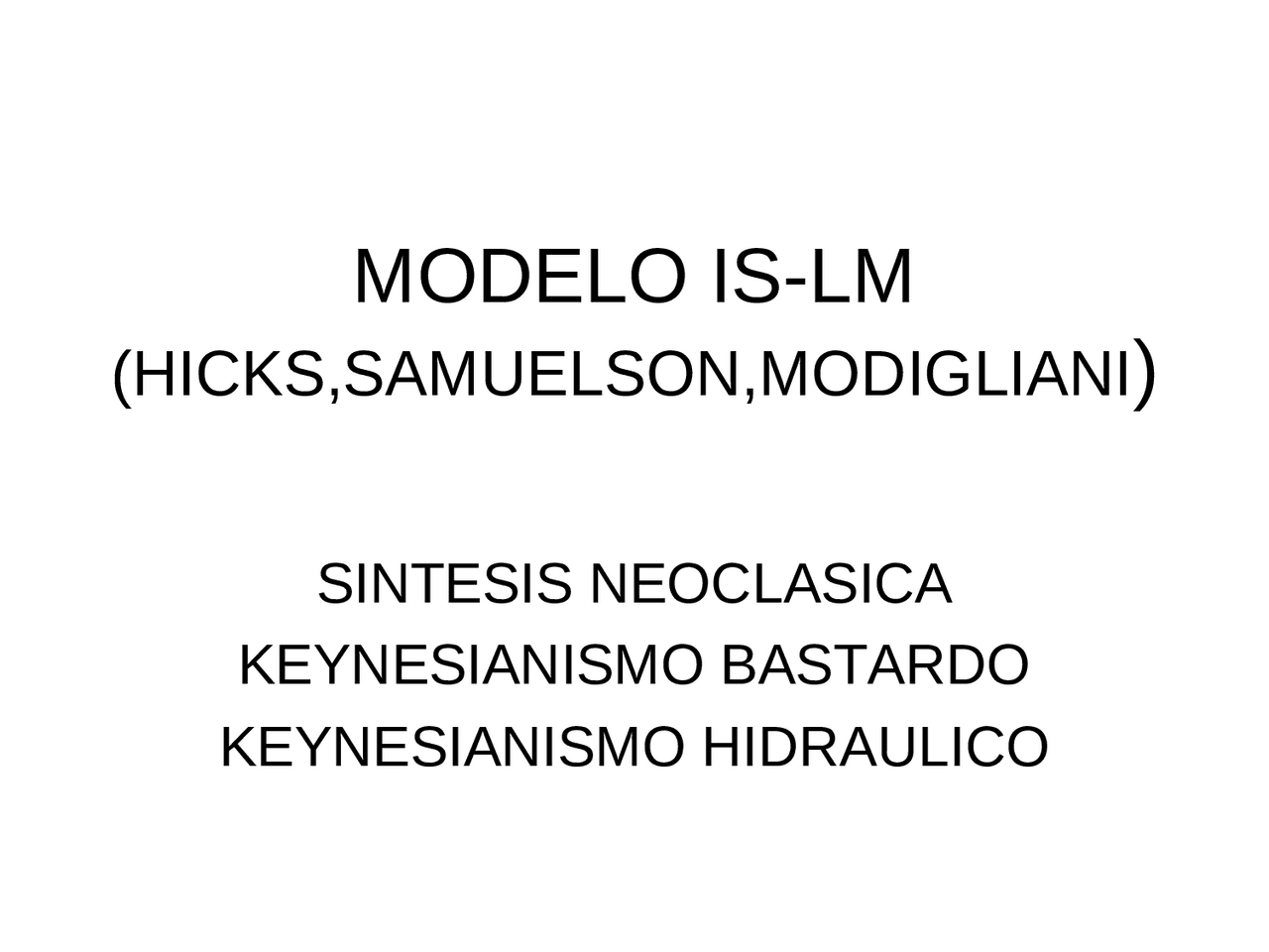 ExplicaciÓn Modelo Is Lm Docsity