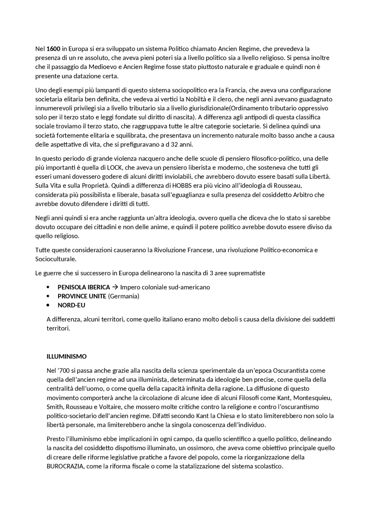 Ancien Regime Illuminismo E Rivoluzione Americana Docsity