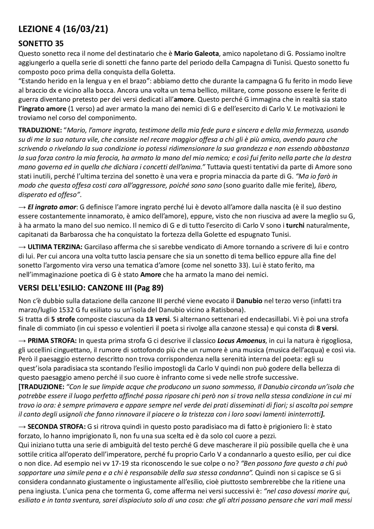 Lezione 4 Letteratura Spagnola Ii Docsity