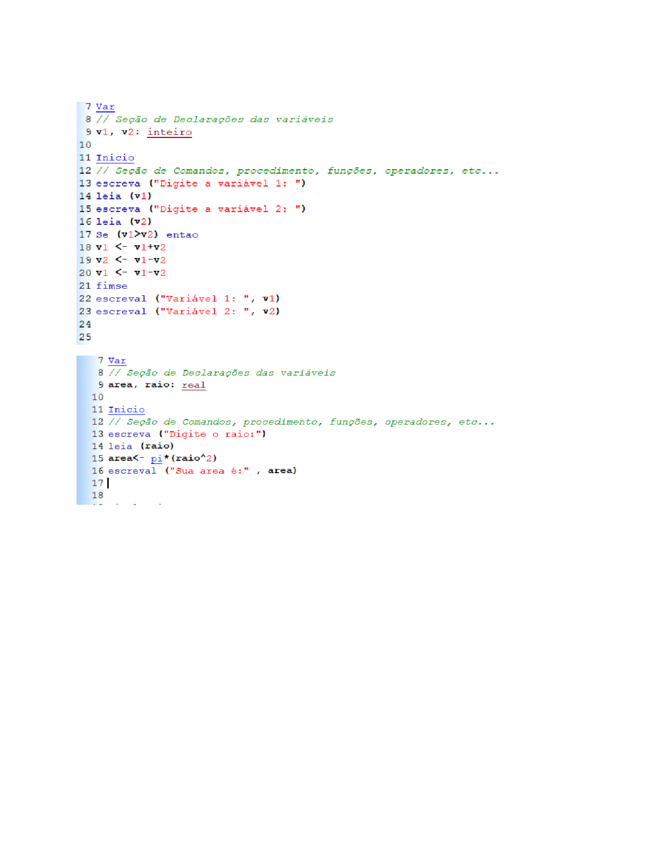 Programação Em Visualg Docsity