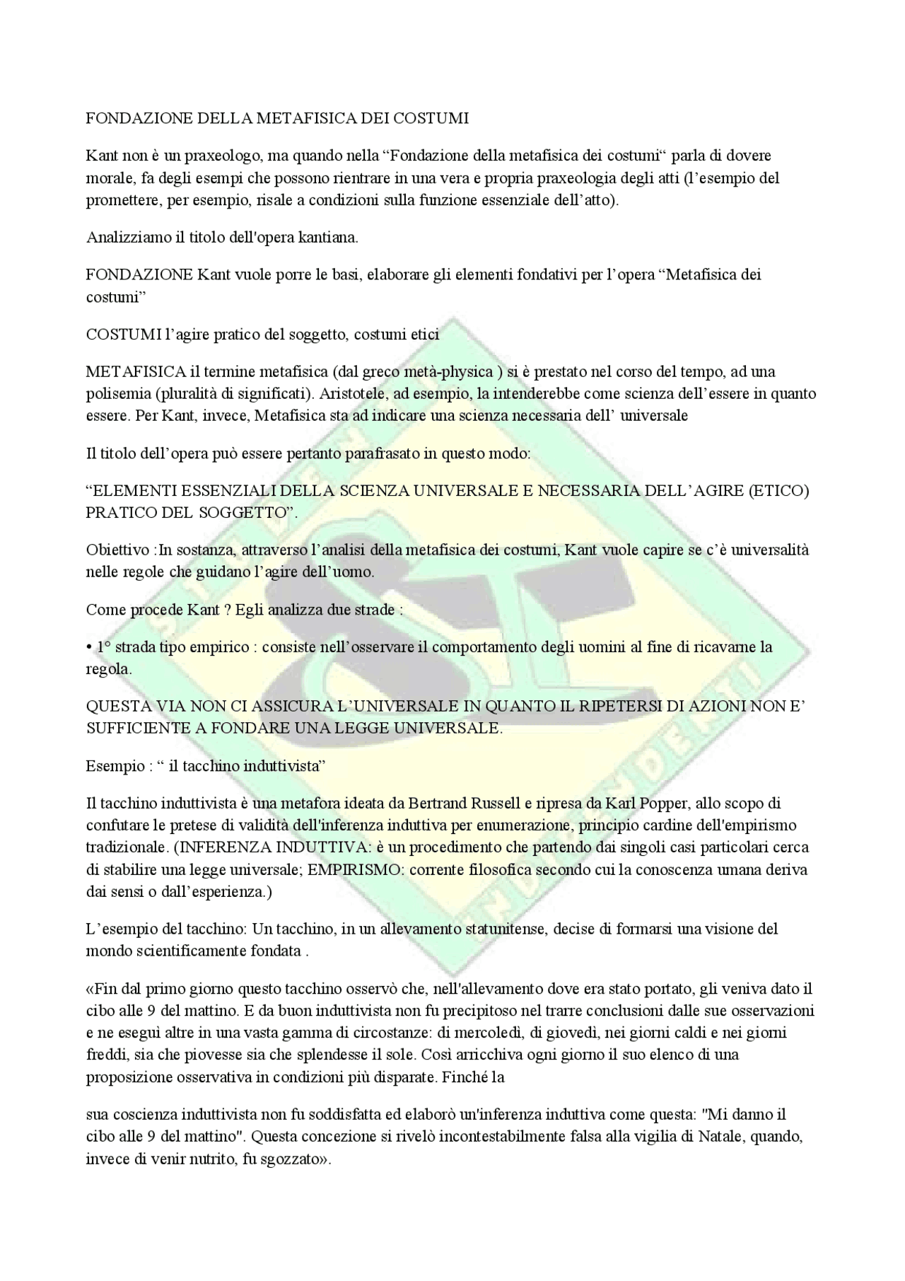 Dispensa Kant Filosofia Del Diritto Docsity