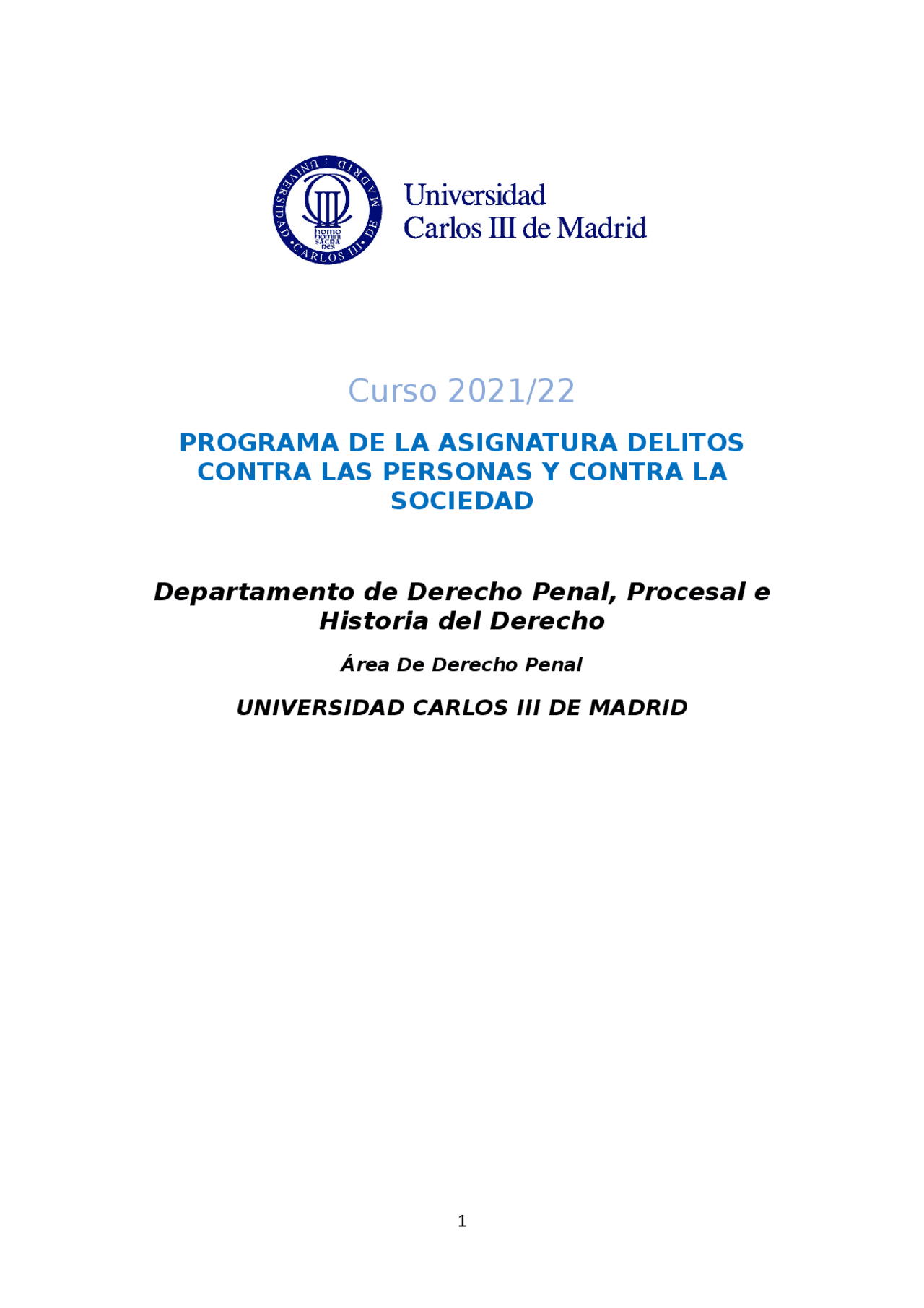 Apuntes Derecho Penal Docsity