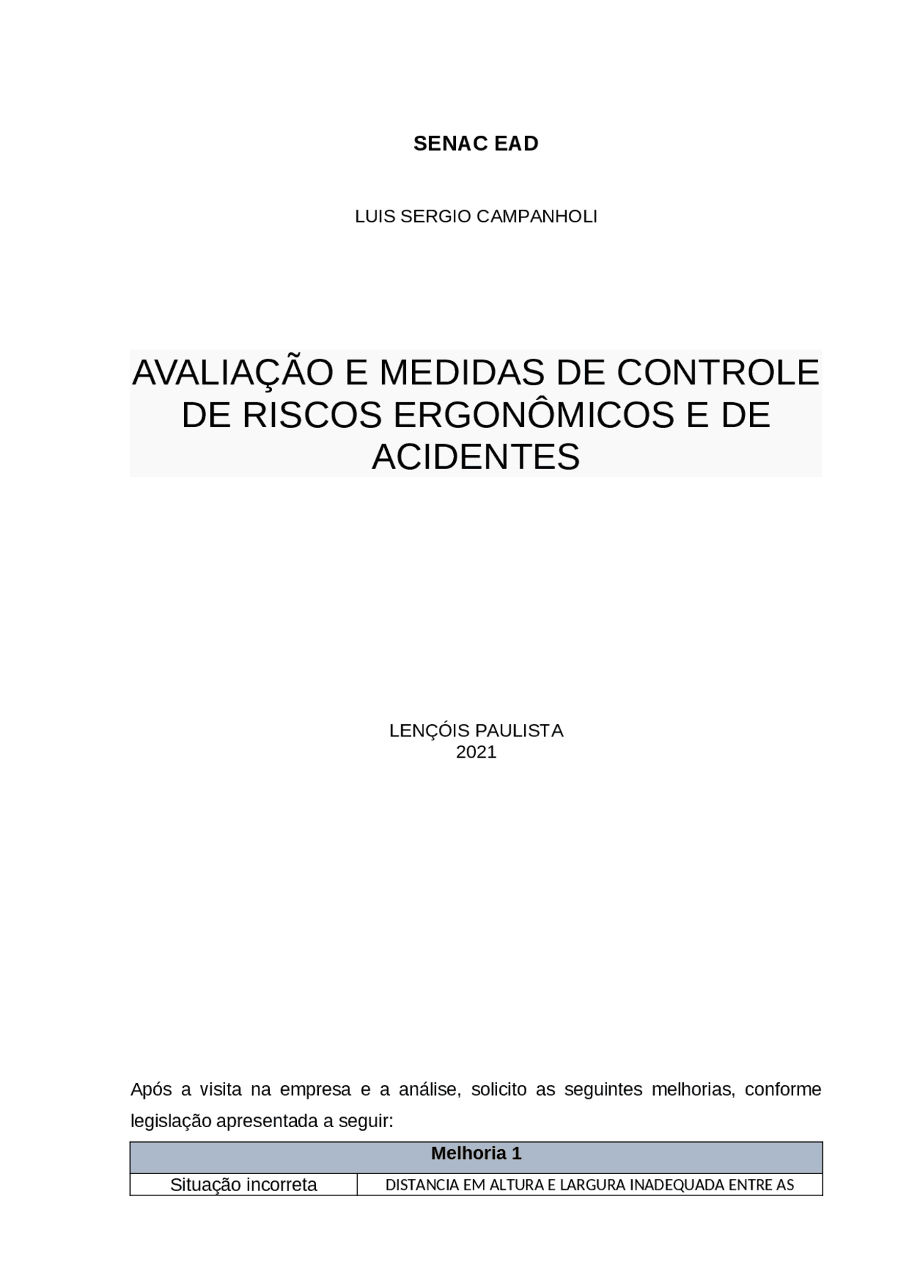 Atividade 2 Modulo A Controle De Riscos Ergonomicos E Acidentes Docsity