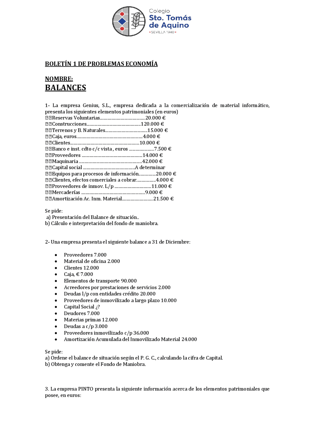 Ejercicios Economia Selectividad Docsity