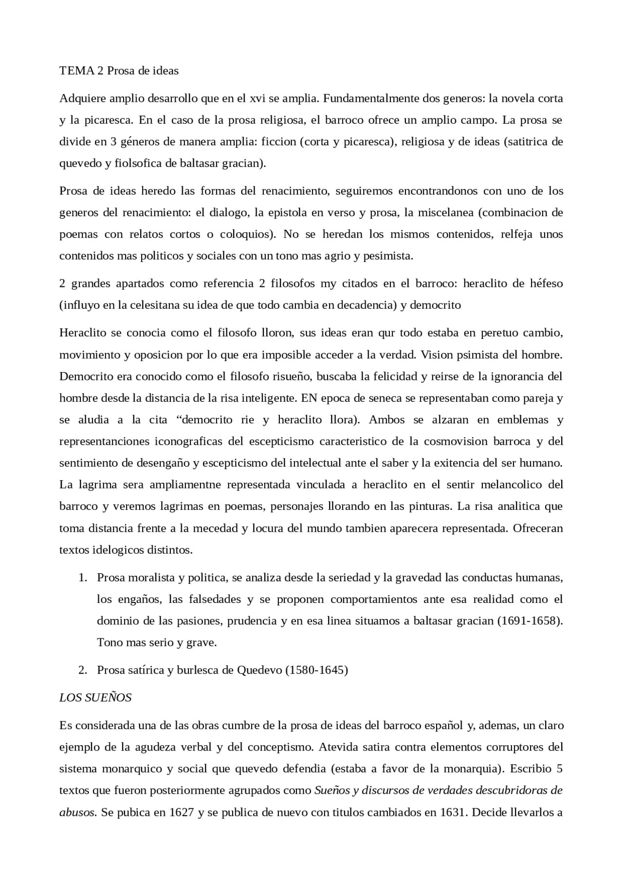 Análisis de la Prosa Barroca Española: Heraclito, Democrito y 'Los Sueños' - Prof. Cortés ...