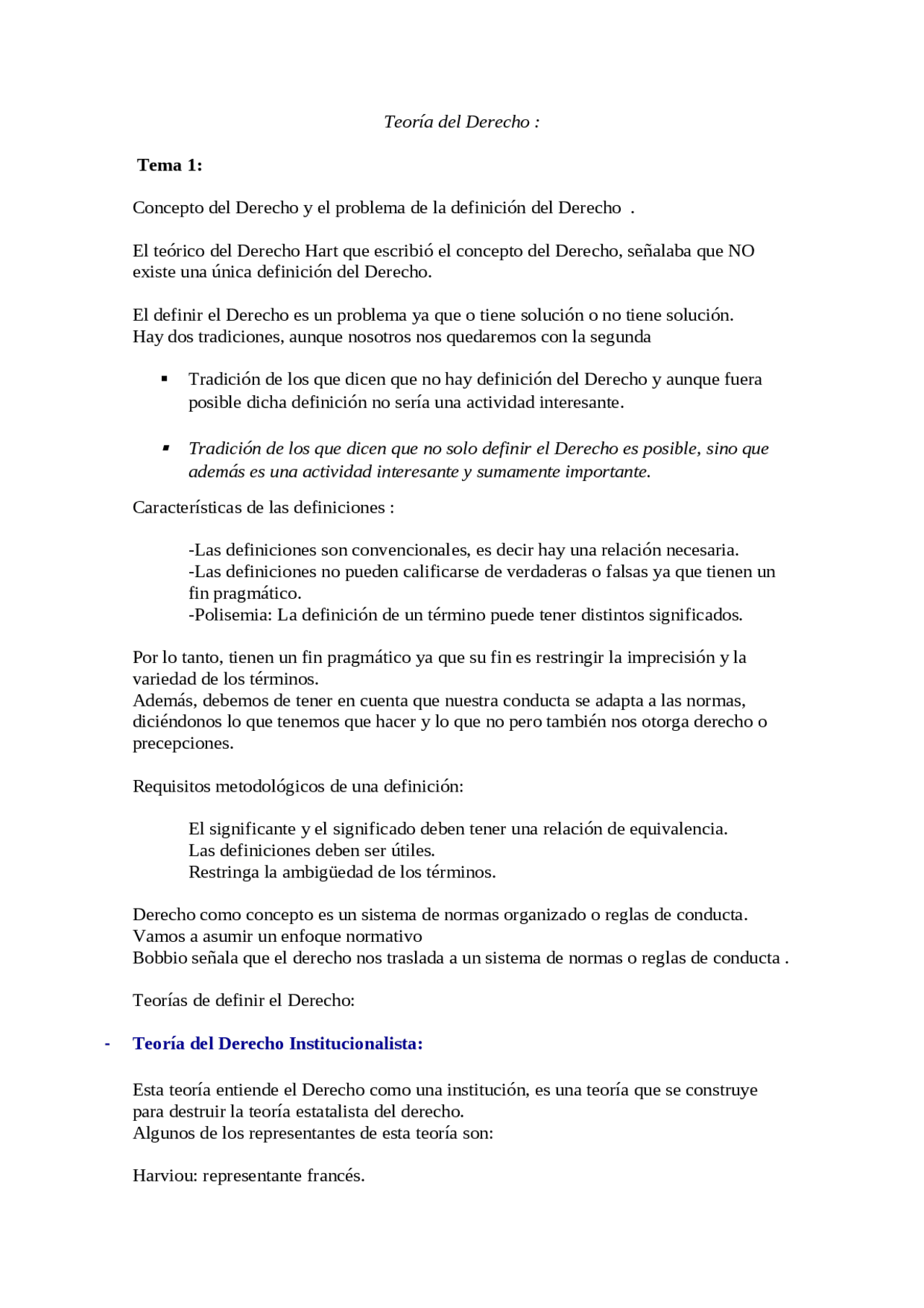 Apuntes De Teoria Del Derecho Docsity